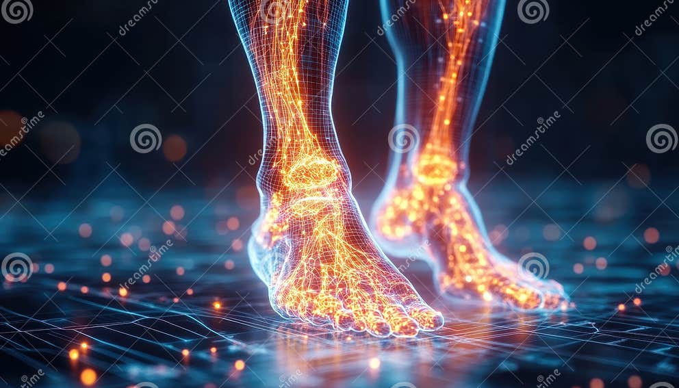 Translucent Human Legs with Glowing Illumination Stock Photo - Image of ...
