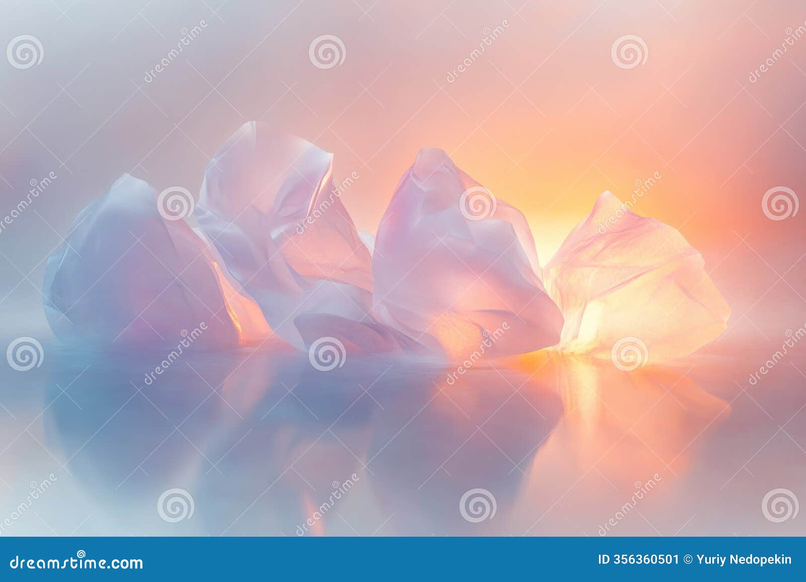 Translucent Ice Formations Illuminated by Soft Light Create a Serene ...