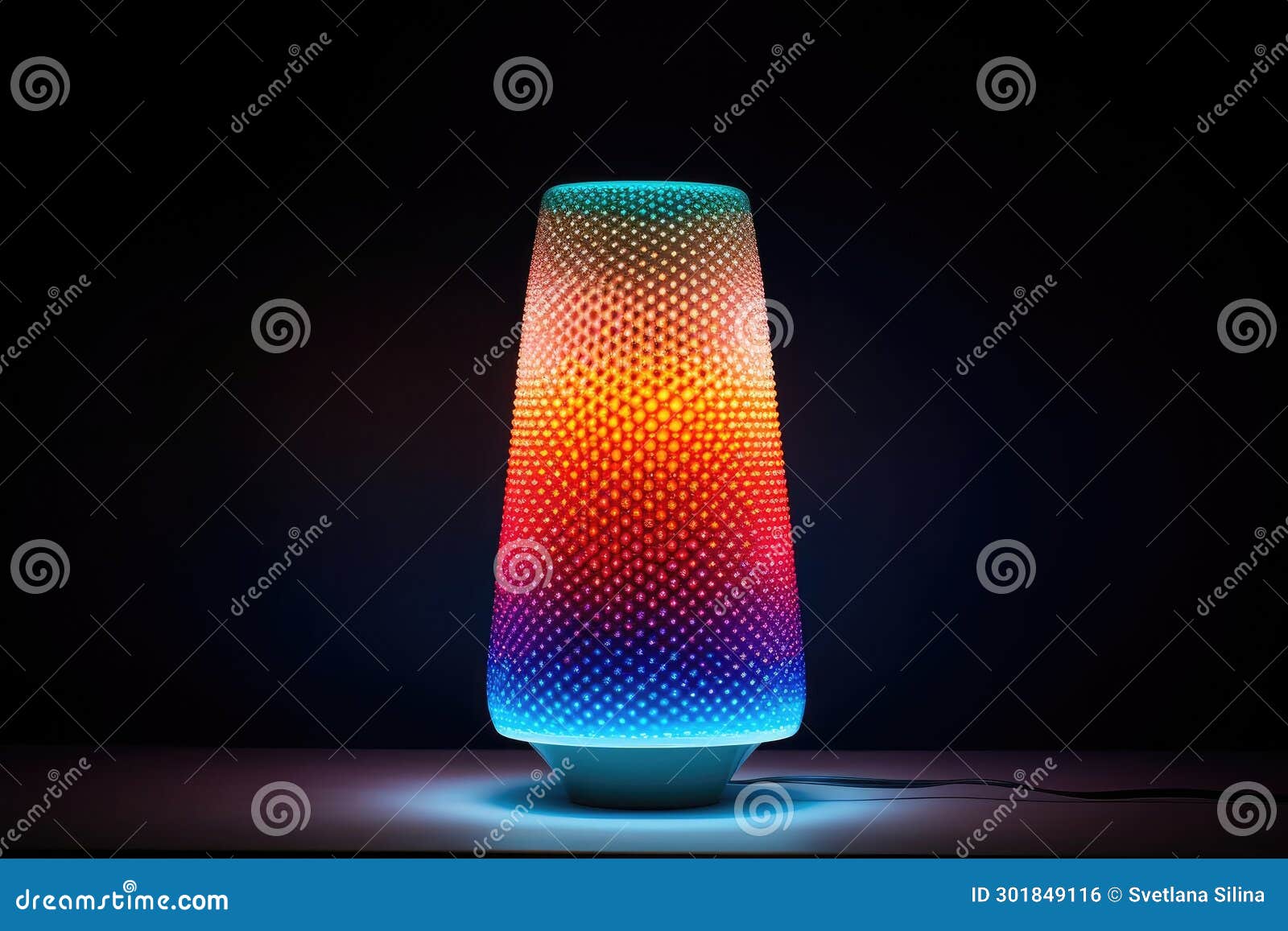 Translucent Lamp On A Dark Background, Gradient Transition Of The Color ...