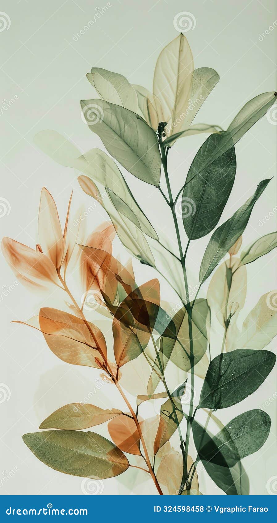 Translucent Leaves Arranged in a Pattern, Natural Art Concept Stock ...
