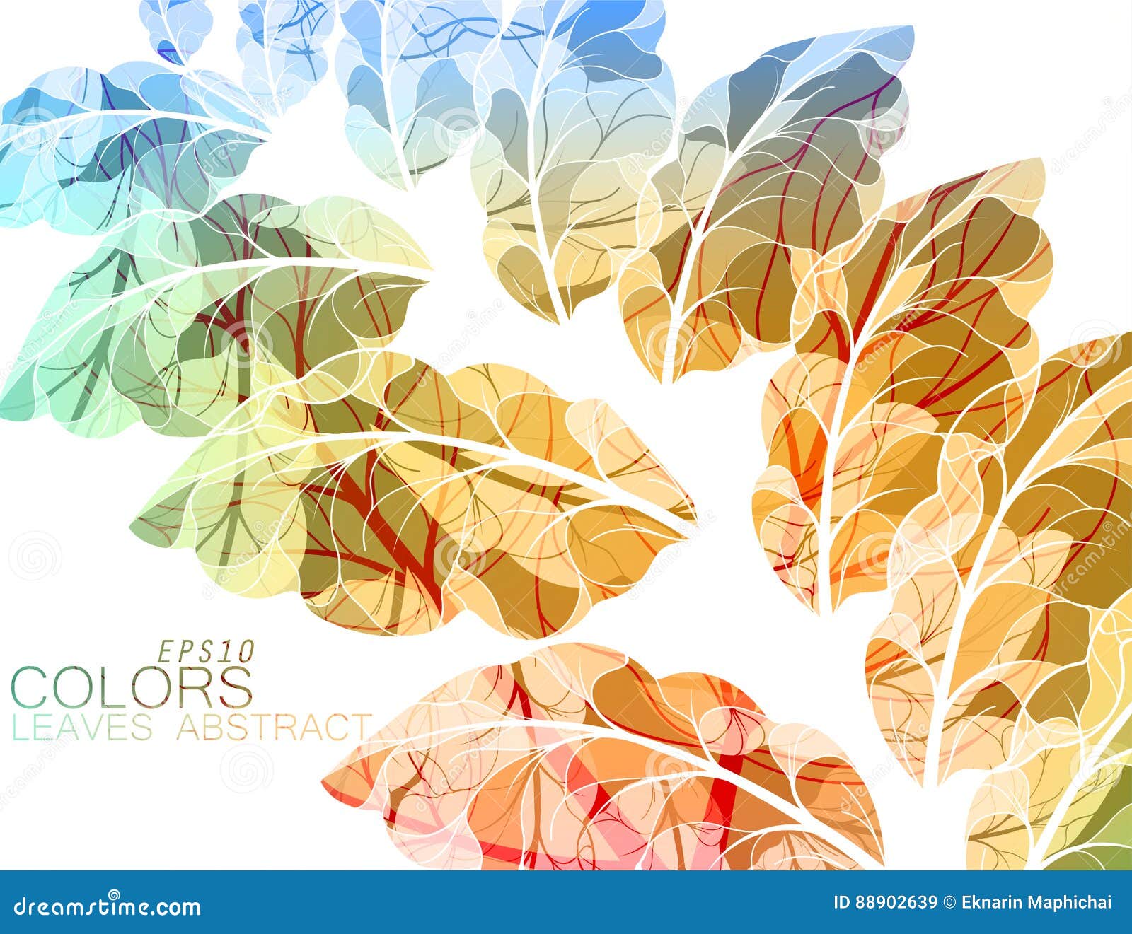 Translucent Leaves Scene Vector Stock Vector - Illustration of glossy ...