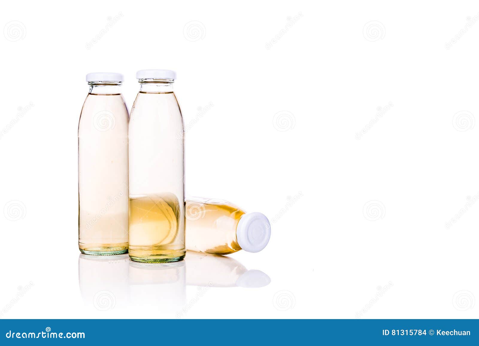 Translucent Liquid in Glass Bottle on White Background Stock Photo ...
