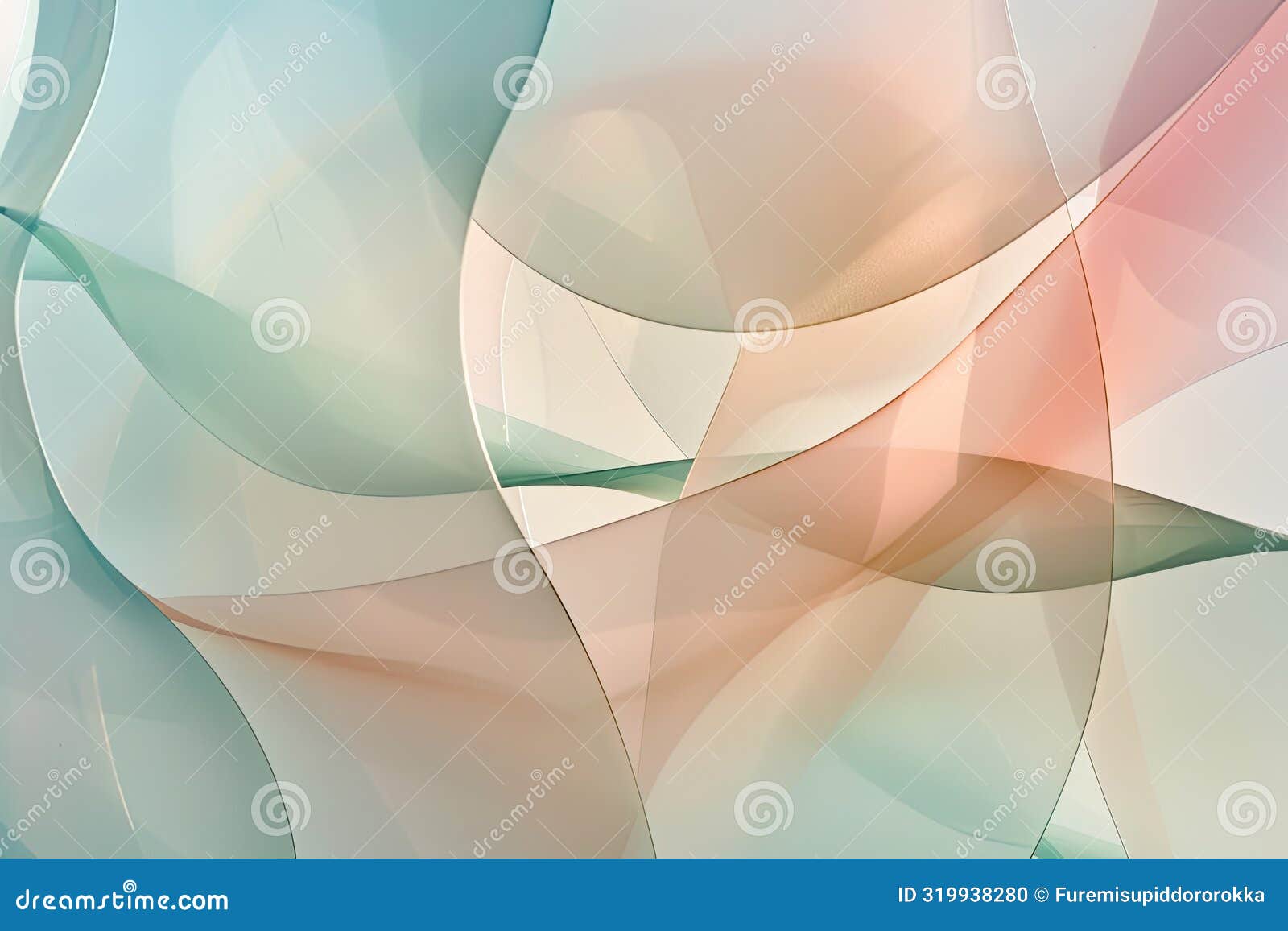 Translucent Overlapping Shapes in Soft Colors, Creating Depth in a Minimalist Design Stock ...