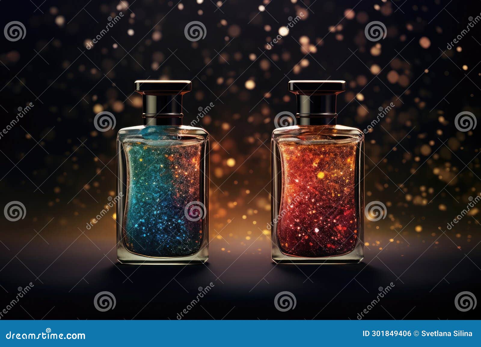 Translucent Perfume on a Dark Background, Gradient Transition of the ...