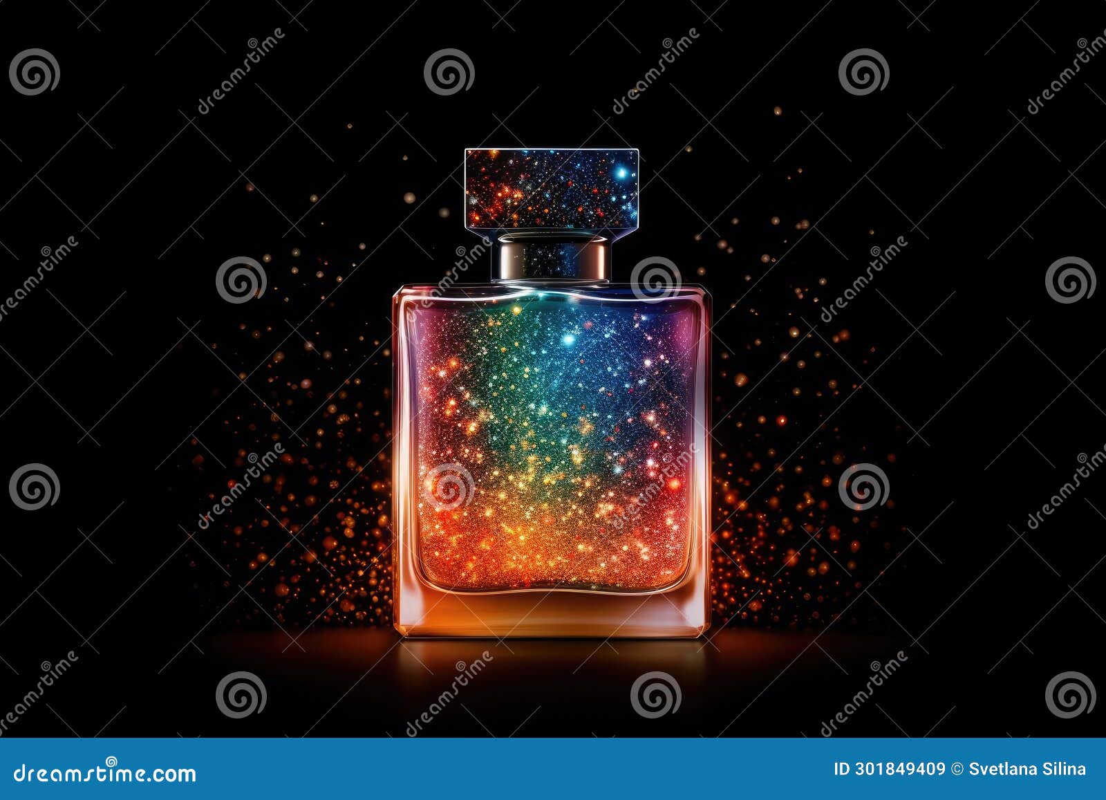 Translucent Perfume on a Dark Background, Gradient Transition of the ...