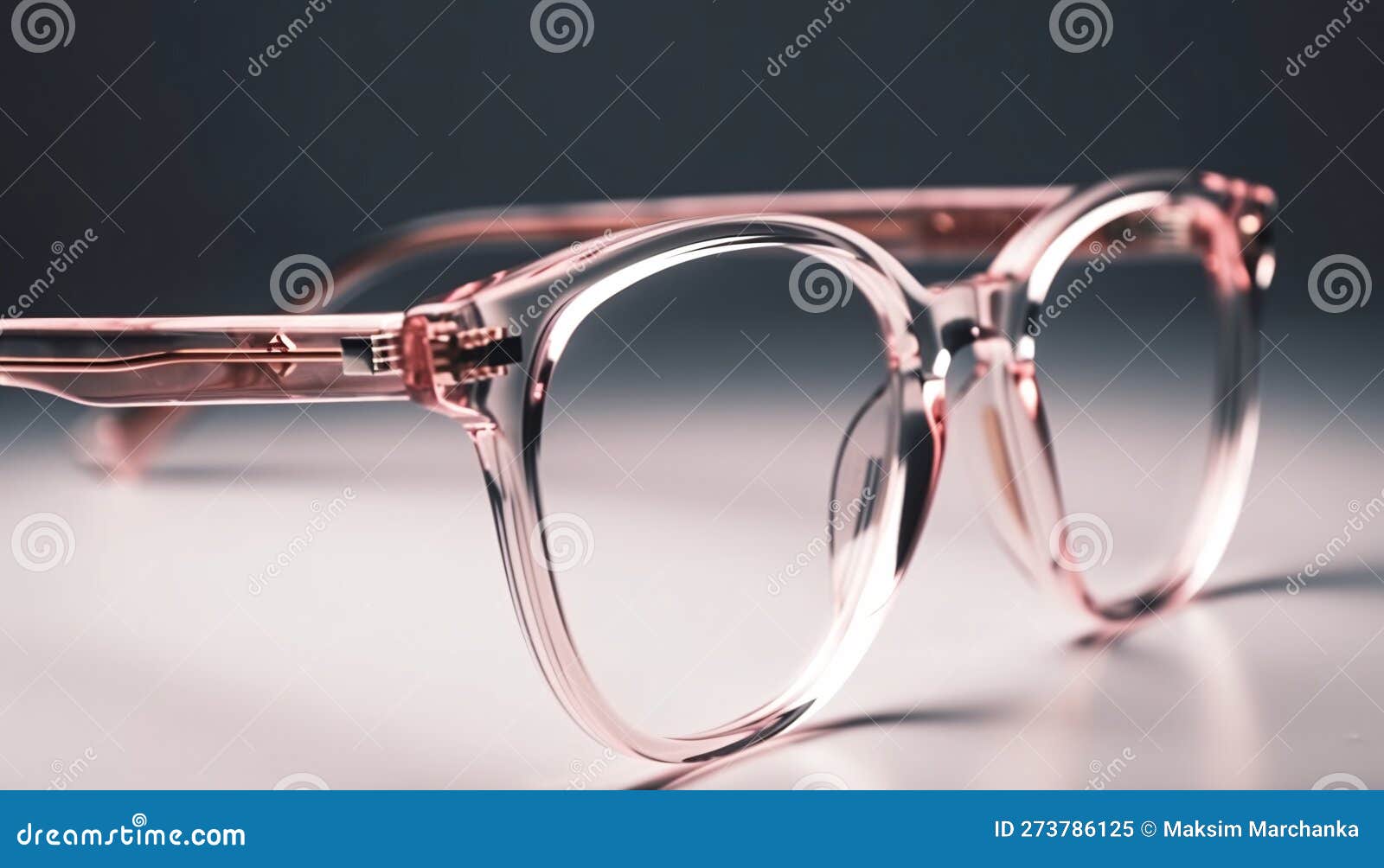 Translucent Pink Eyeglass Frames on the Table. Generative AI Stock ...