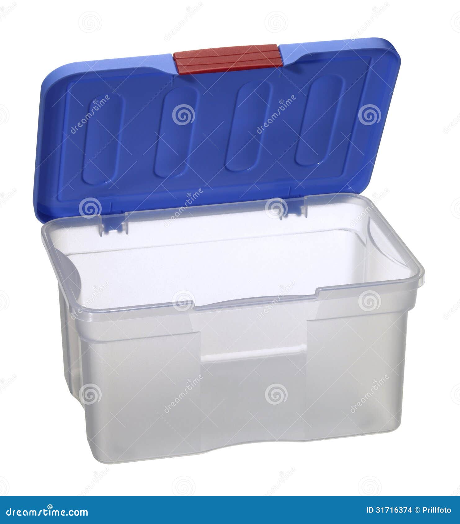 Translucent Plastic Box with Blue Top Stock Photo - Image of life ...