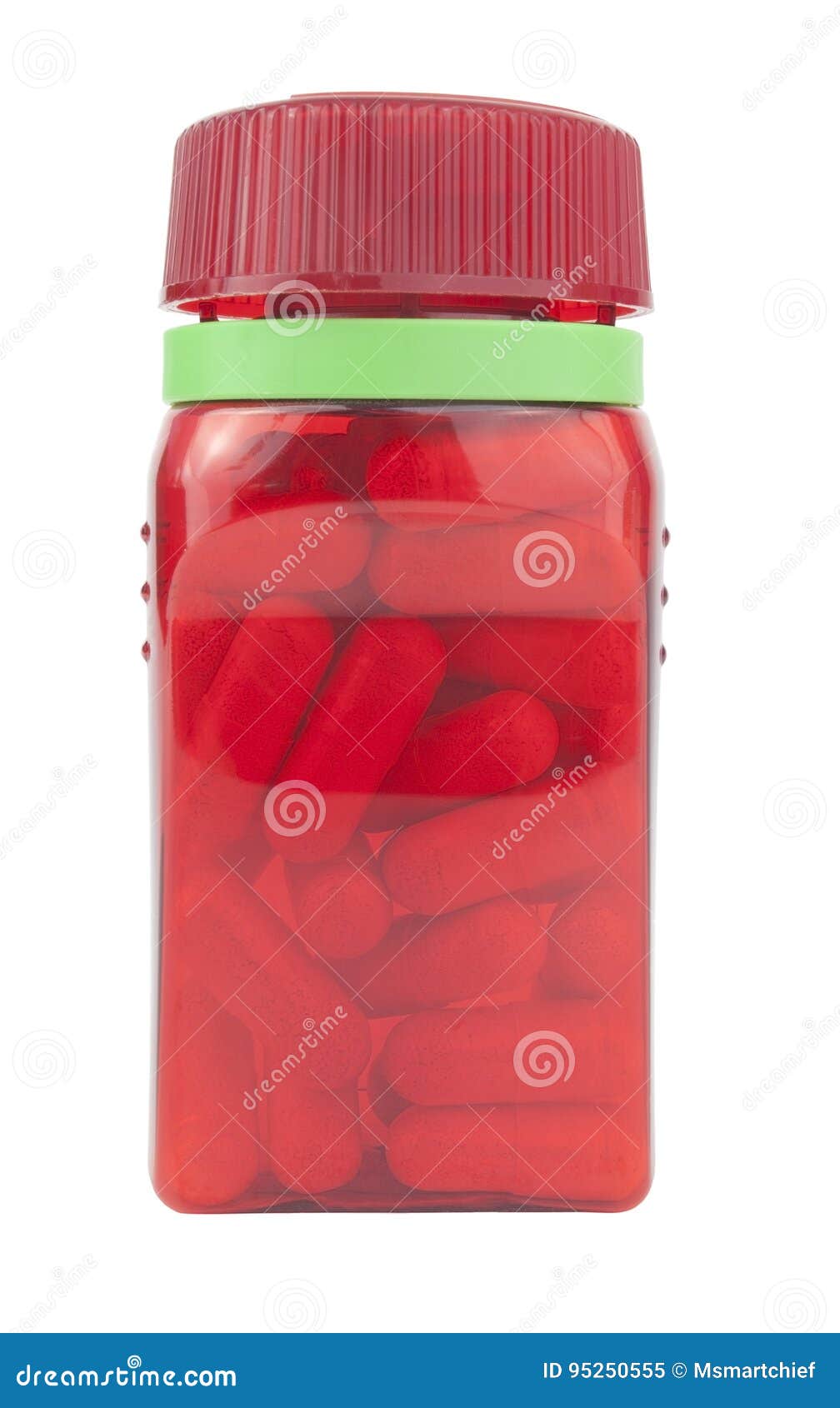 Translucent Plastic Capsule Bottle Stock Image - Image of capsule ...