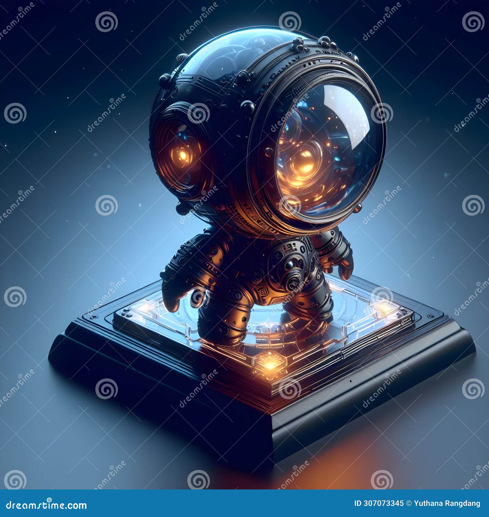 Translucent Polycarbonate Sci-fi Robot. Royalty-Free Stock Photography ...