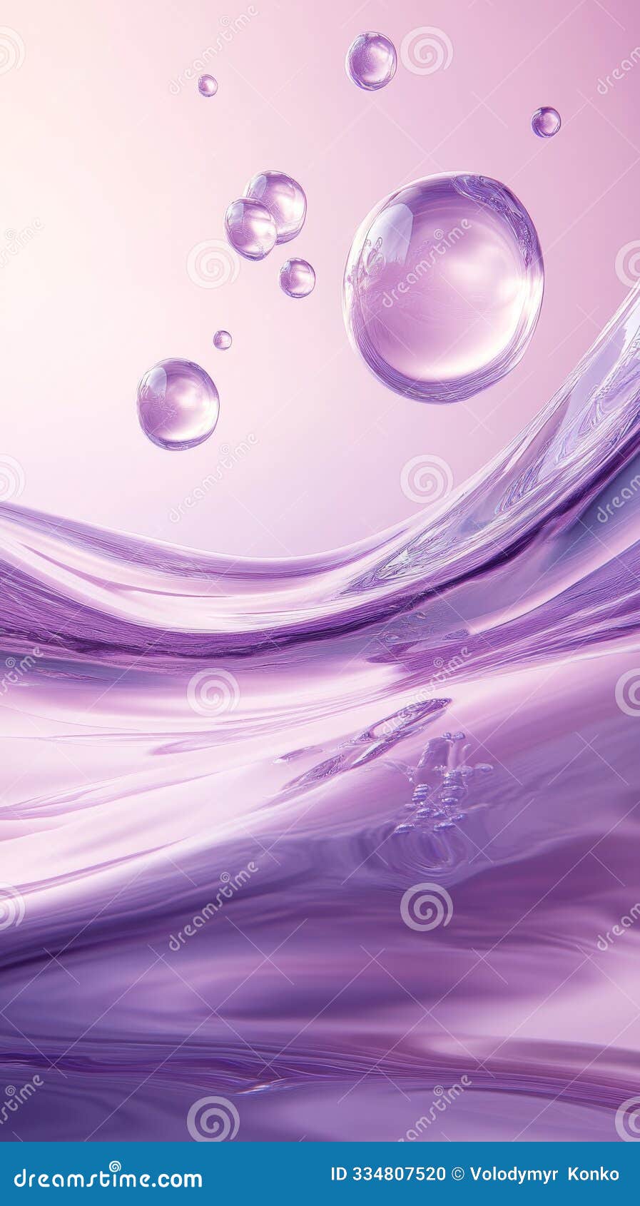 Translucent Purple Bubbles Floating on a Pink Background, Abstract ...
