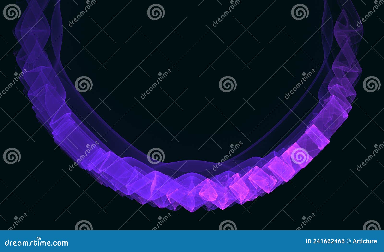 Translucent Purple Violet Elements, Particles or Fluids Moving in Deep ...