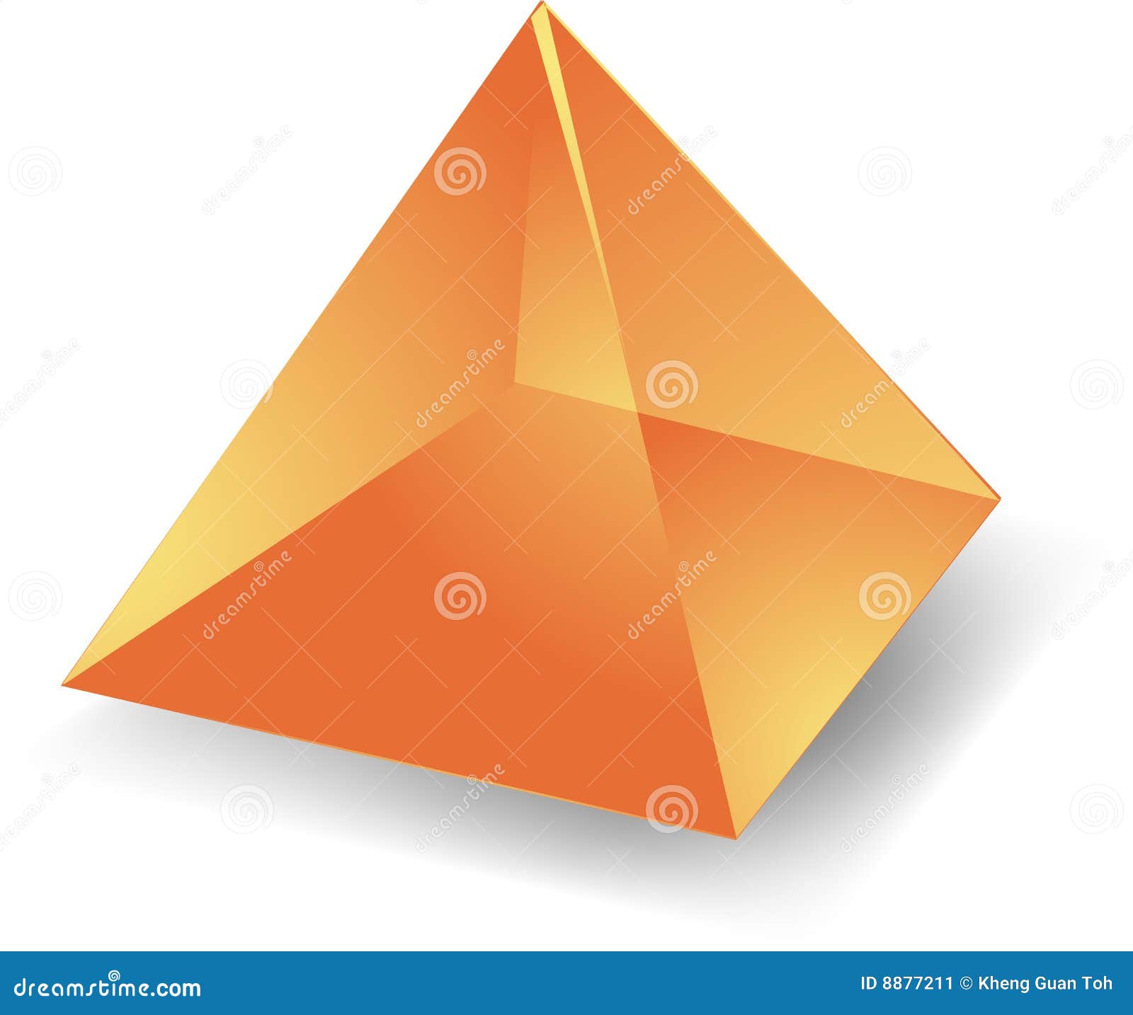 Translucent pyramid stock illustration. Illustration of pasticy - 8877211