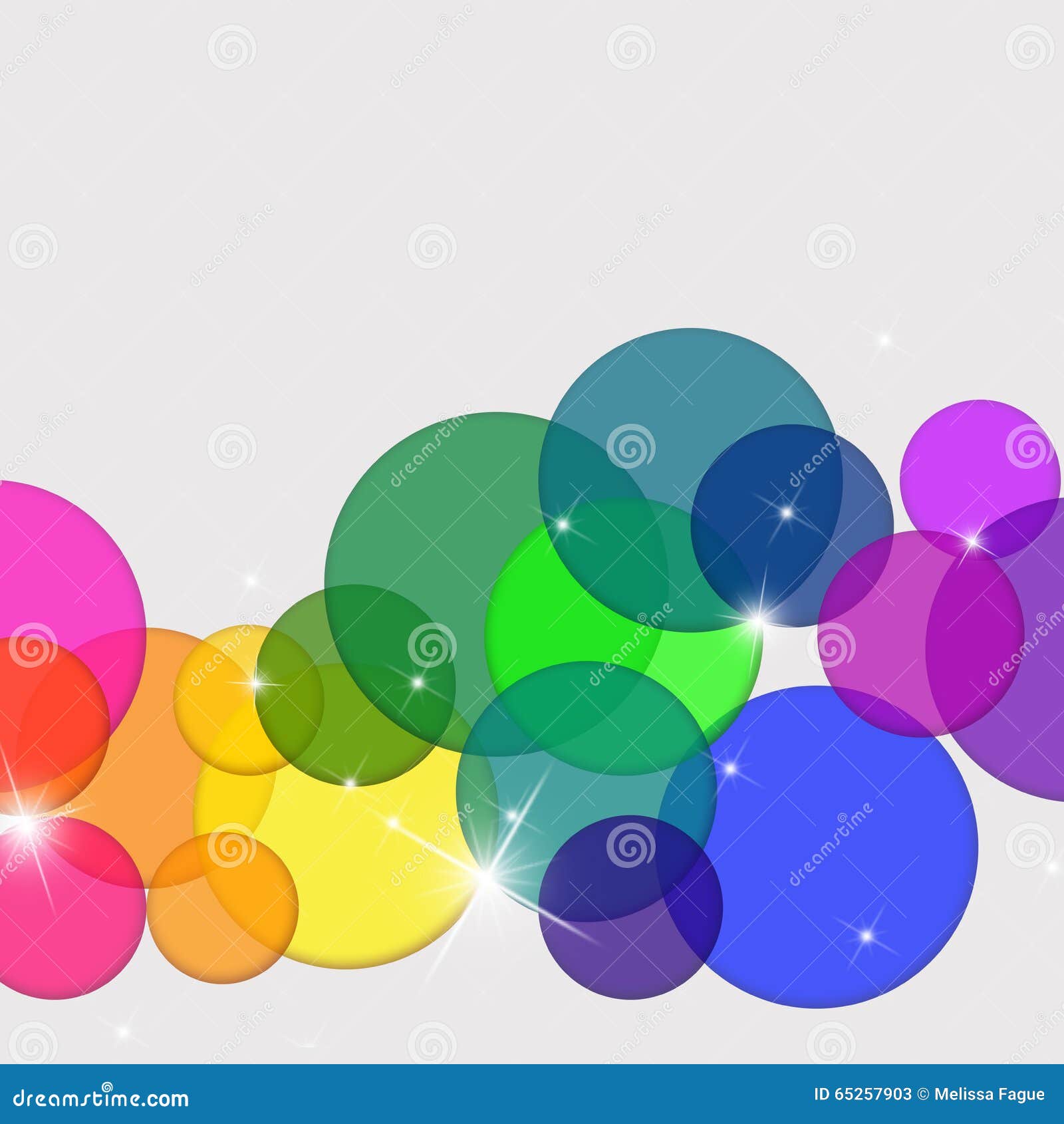 Translucent Rainbow Colored Circles Illustration Stock Illustration ...