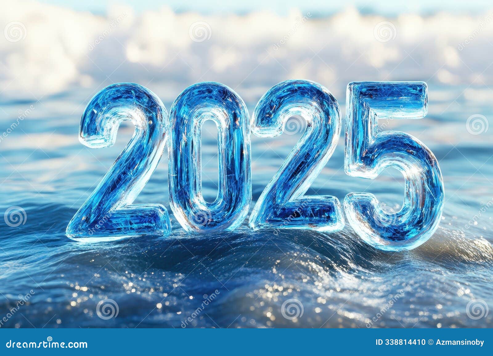 A Translucent Representation of the Year 2025 in a Watery Environment ...