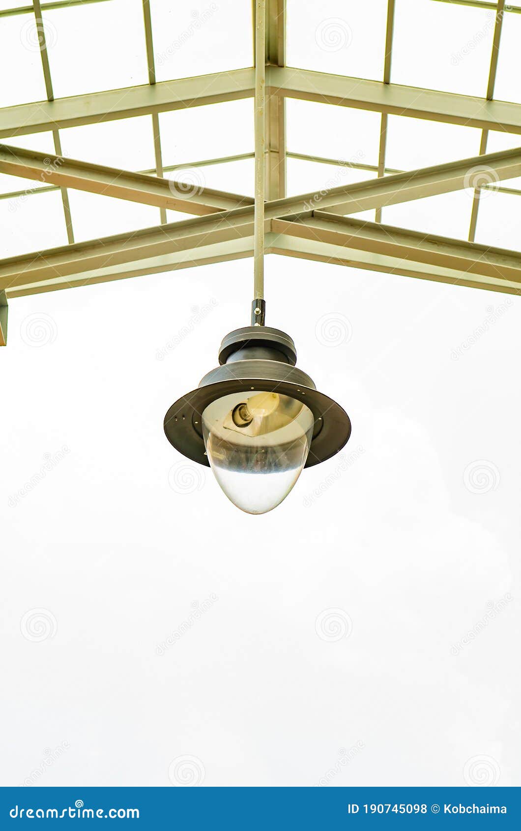 Translucent Roof or Skylight Roof with Lamp Stock Photo - Image of ...