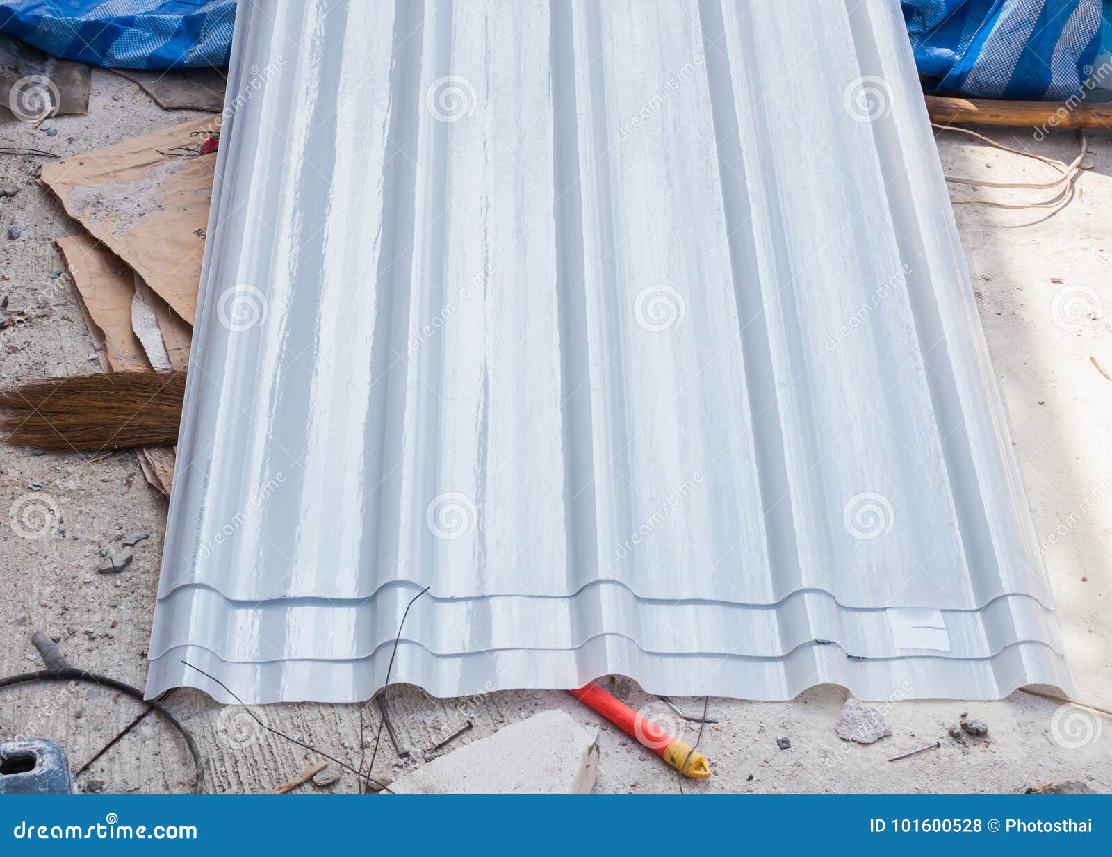 Translucent Roofing Sheet Construction Stock Photo - Image of sheet ...
