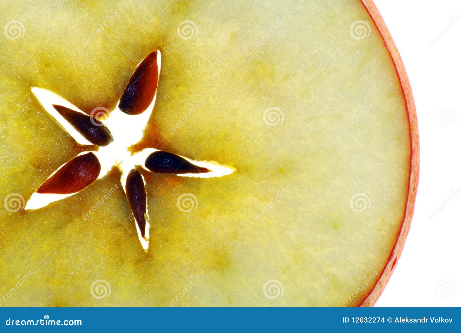 Translucent Slice of an Apple Stock Photo - Image of healthy, portion ...