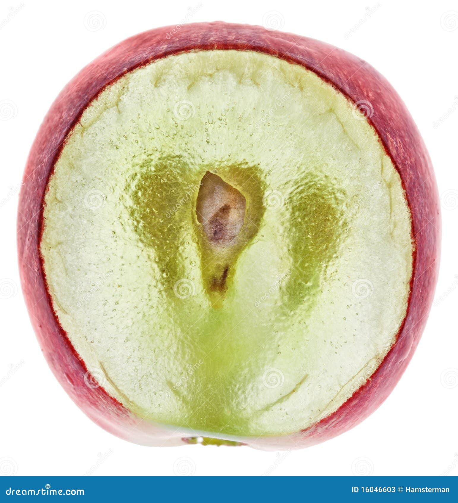 Translucent Slice of Red Grape Fruit Stock Image - Image of seed, core ...