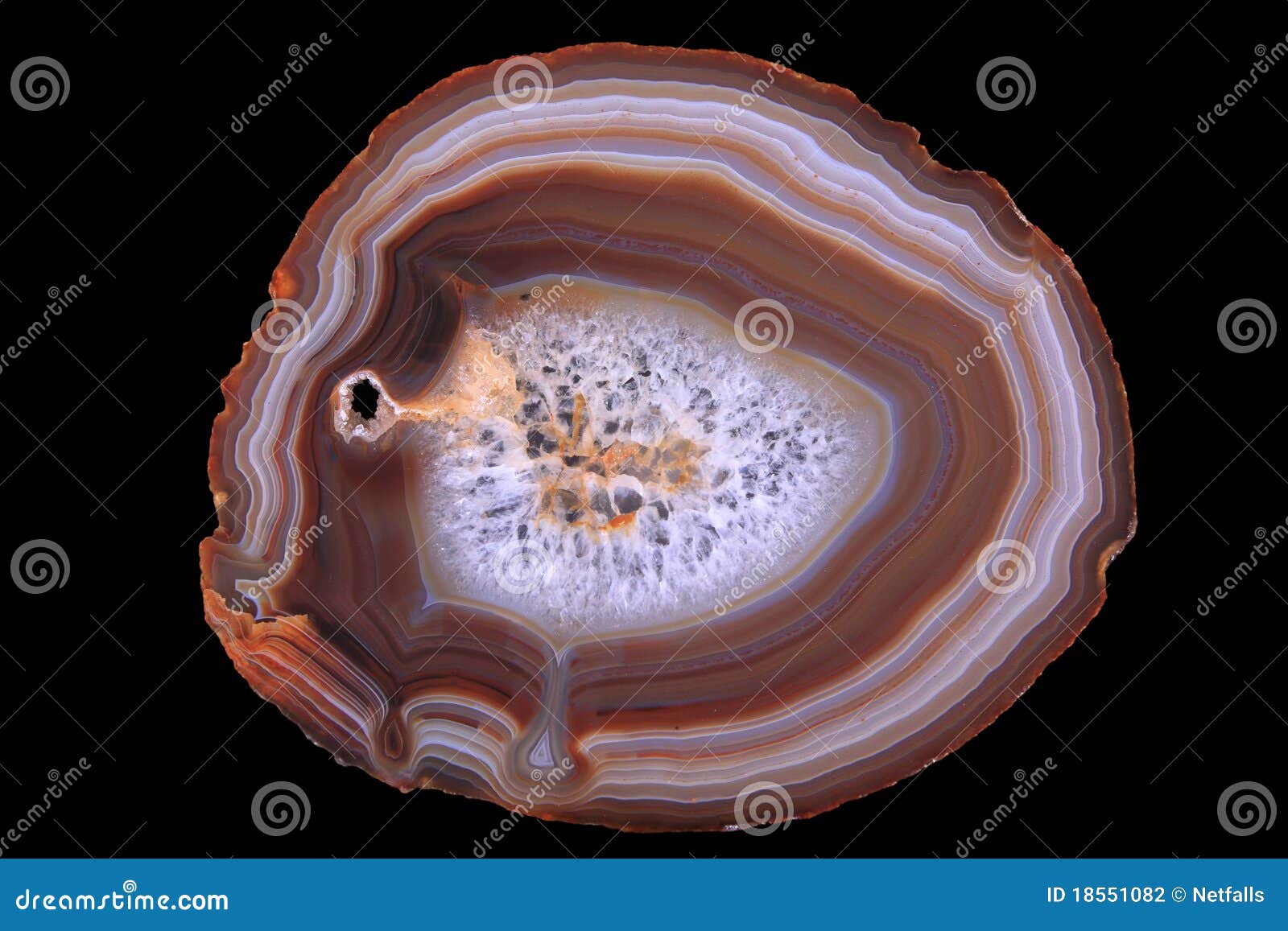 Translucent Slice of a Stone. Stock Photo - Image of black, chalcedony ...