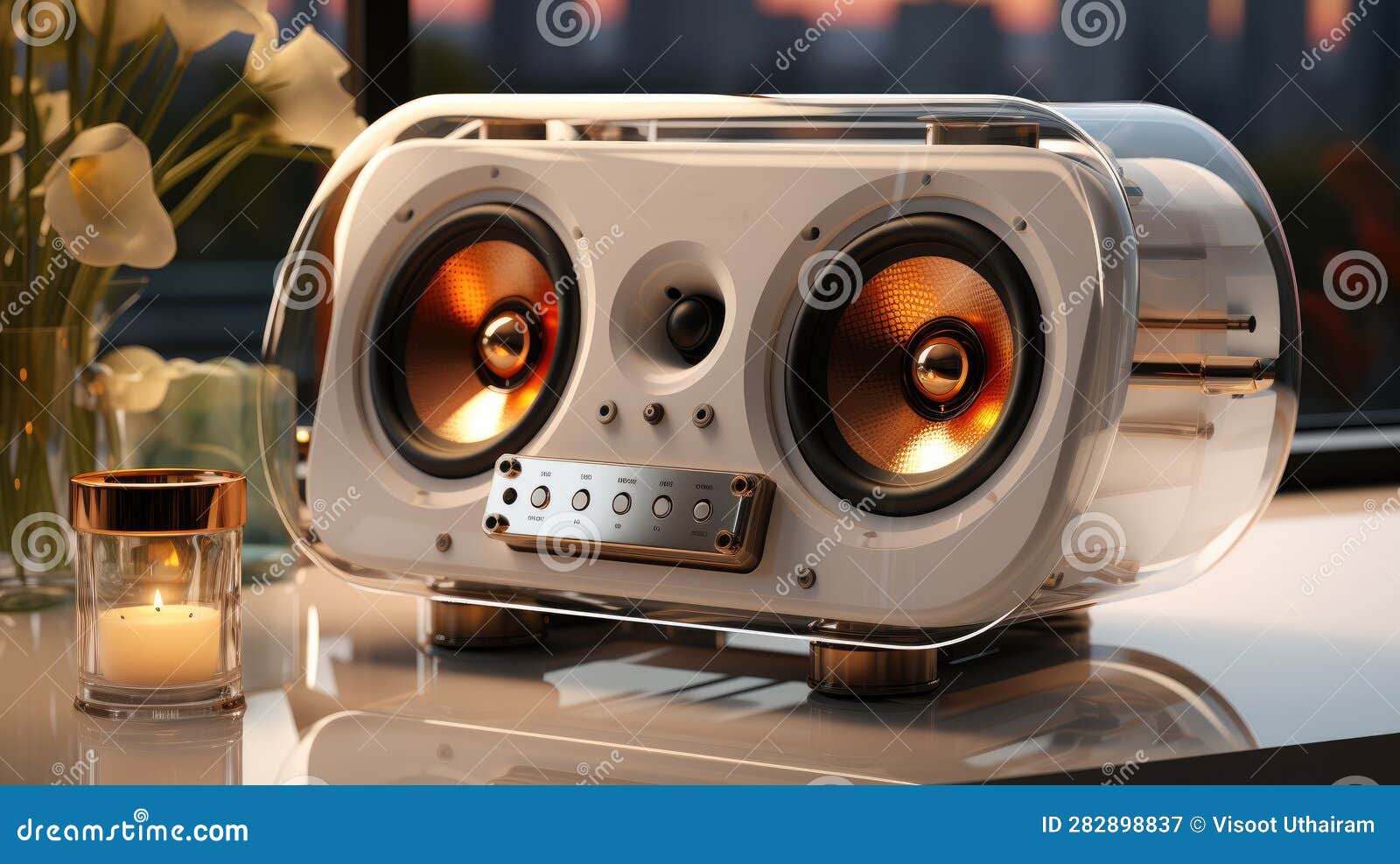 Translucent Speaker, Speaker High-end, Acrylic Case, Stereo Audio Stock ...