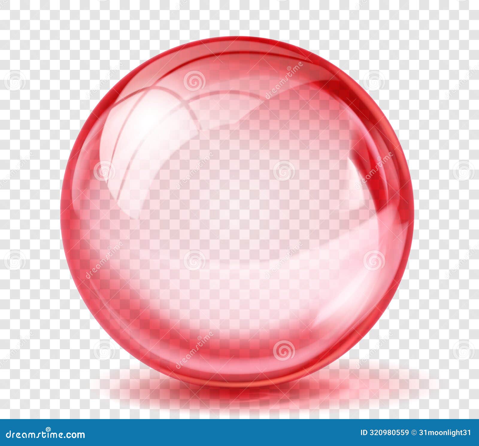 Translucent Sphere with Glare and Shadow Stock Vector - Illustration of ...