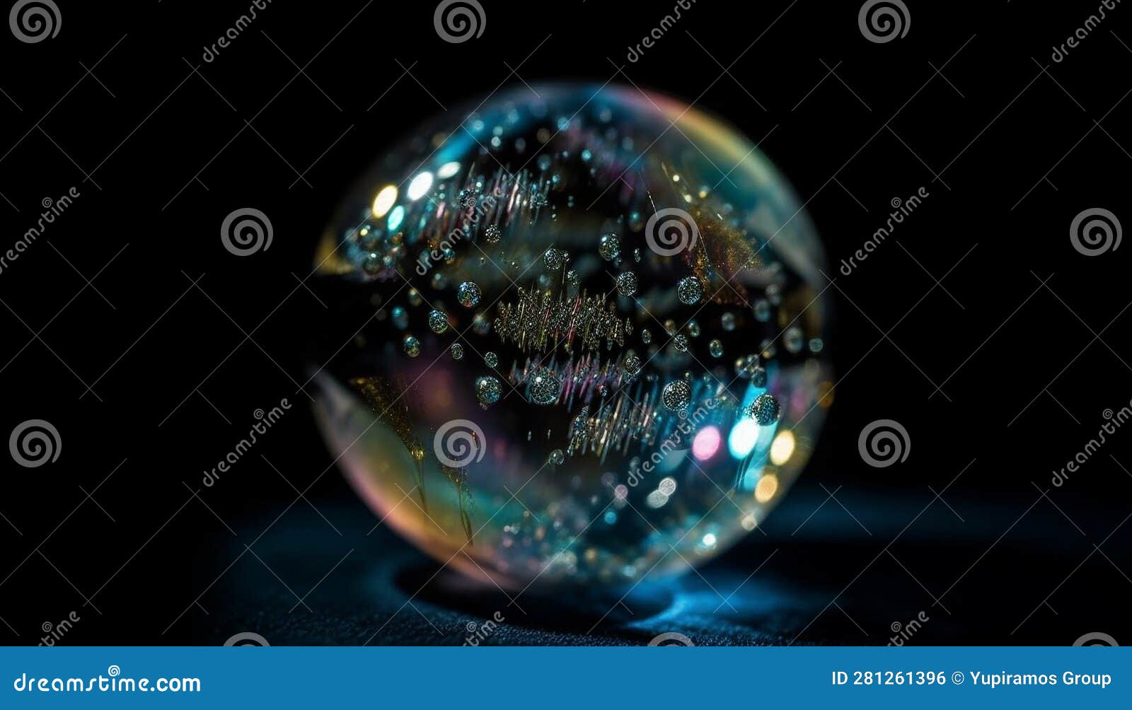 Translucent Sphere Reflects Vibrant Colors in Abstract, Futuristic ...