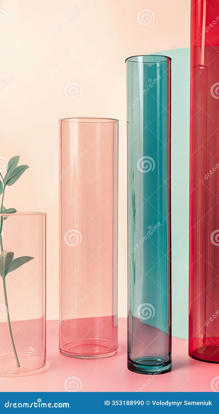 Translucent Test Tubes Showcase Gradient Light Effects in an Artistic ...