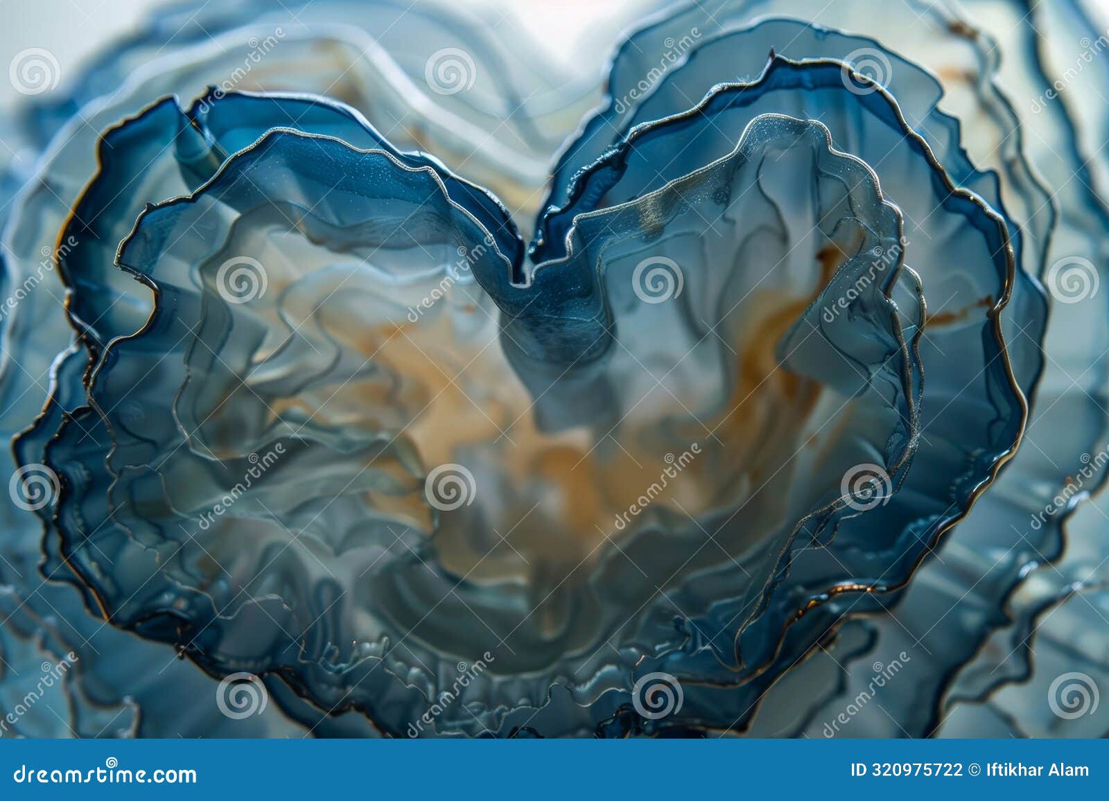 Translucent Tissues Layered To Form a Heart Shape, Layers of ...