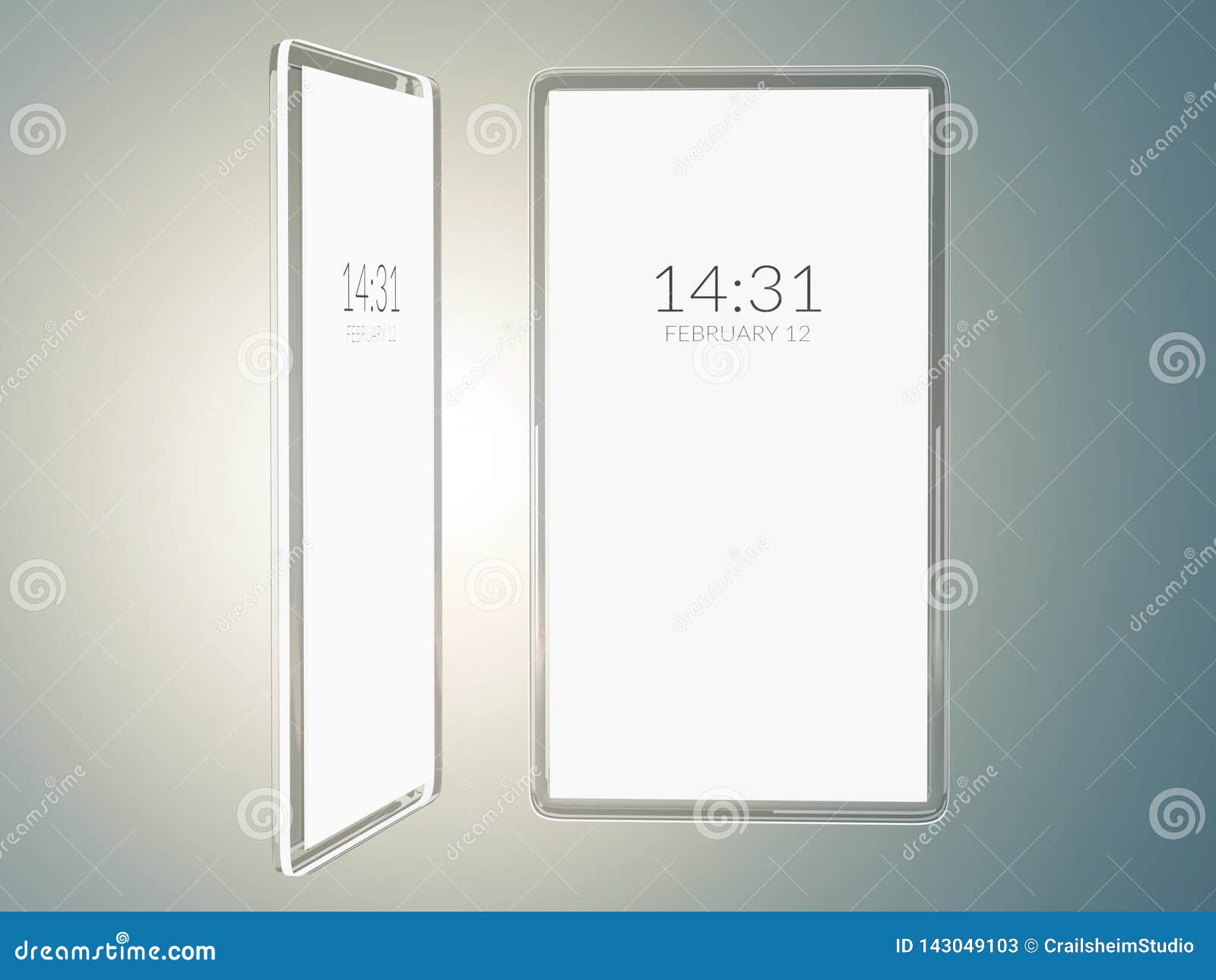 Translucent Transparent Mobile Phone 3d-illustration Stock Illustration ...