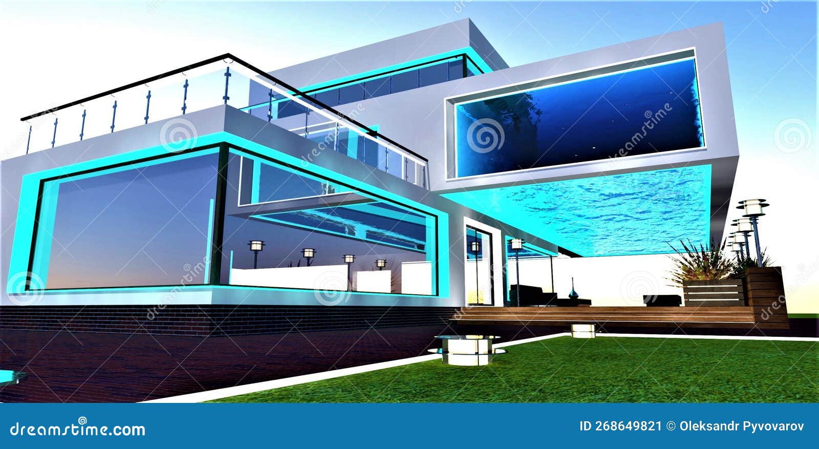 Translucent Turquoise Water Is Visible In A Glass Bottom Pool. Amazing ... Translucent Turquoise Water Is Visible In A Glass Bottom Pool. Amazing ...
