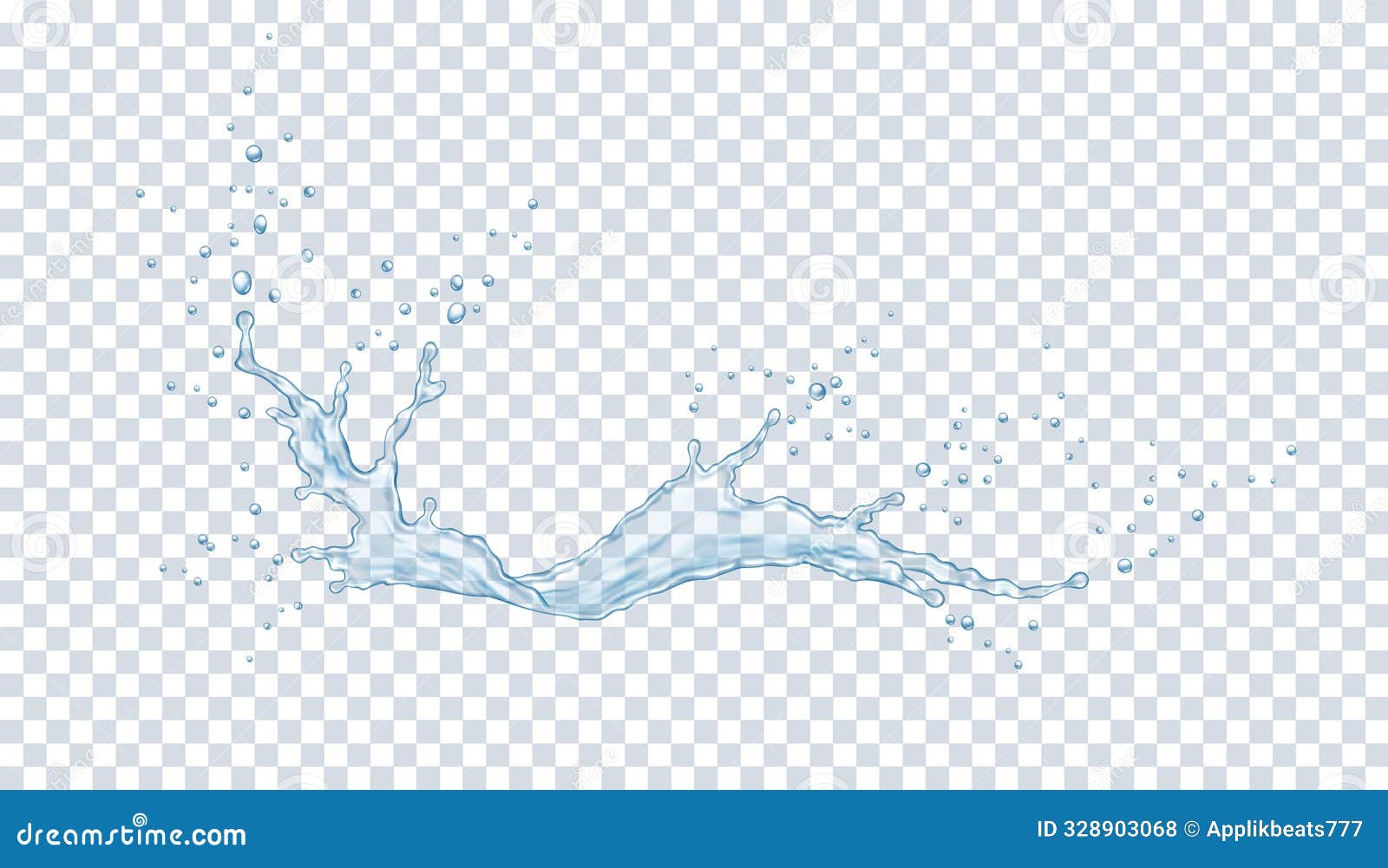Translucent Water with Drops Realistic Vector Illustration Stock Vector ...