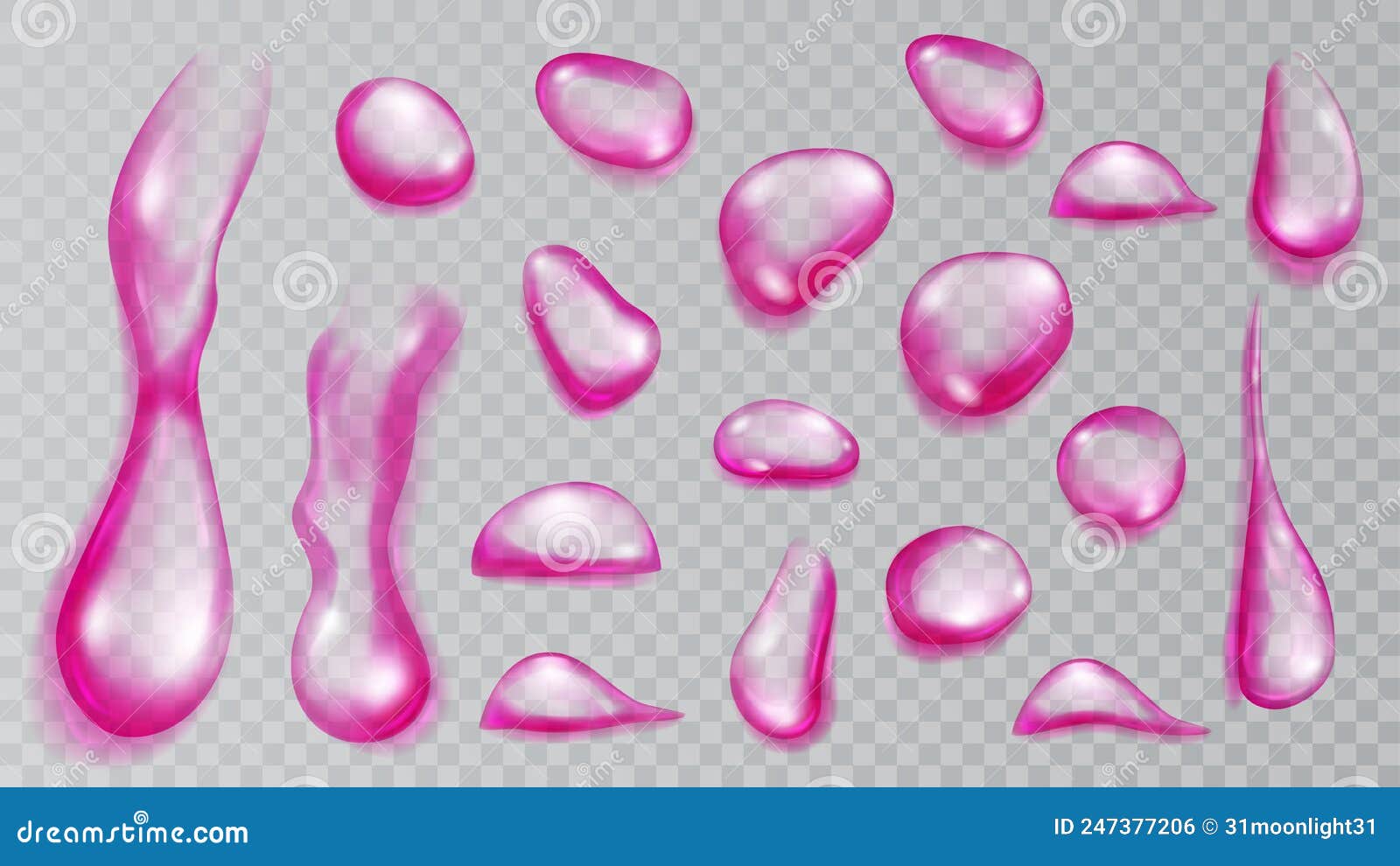 Translucent water drops stock vector. Illustration of dripping - 247377206