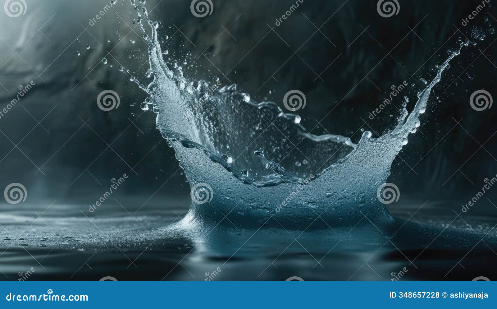 Translucent Water Splash on Dark Background Stock Illustration ...
