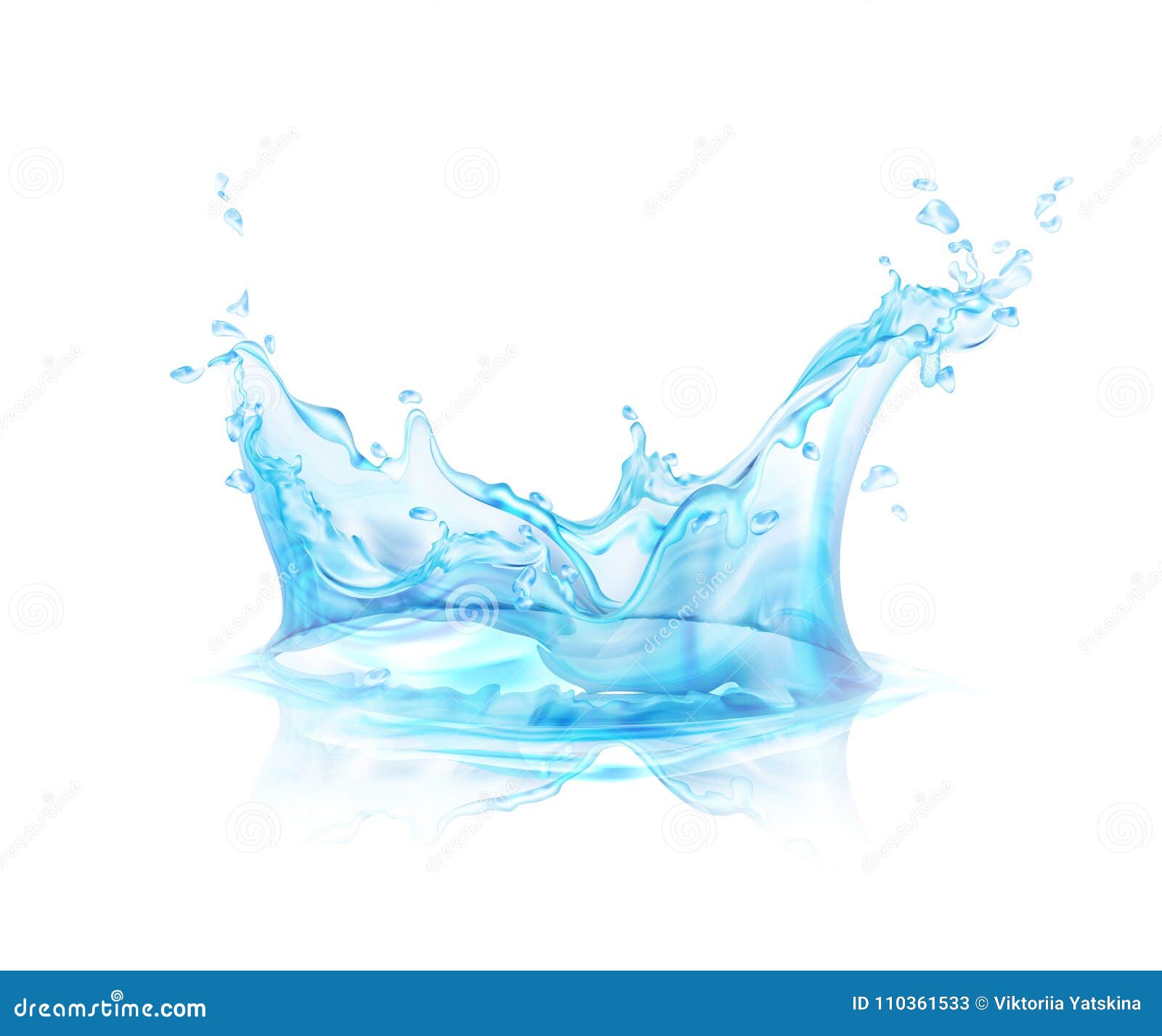 Translucent Water Splash On Transparent Background. Vector Illustration ...