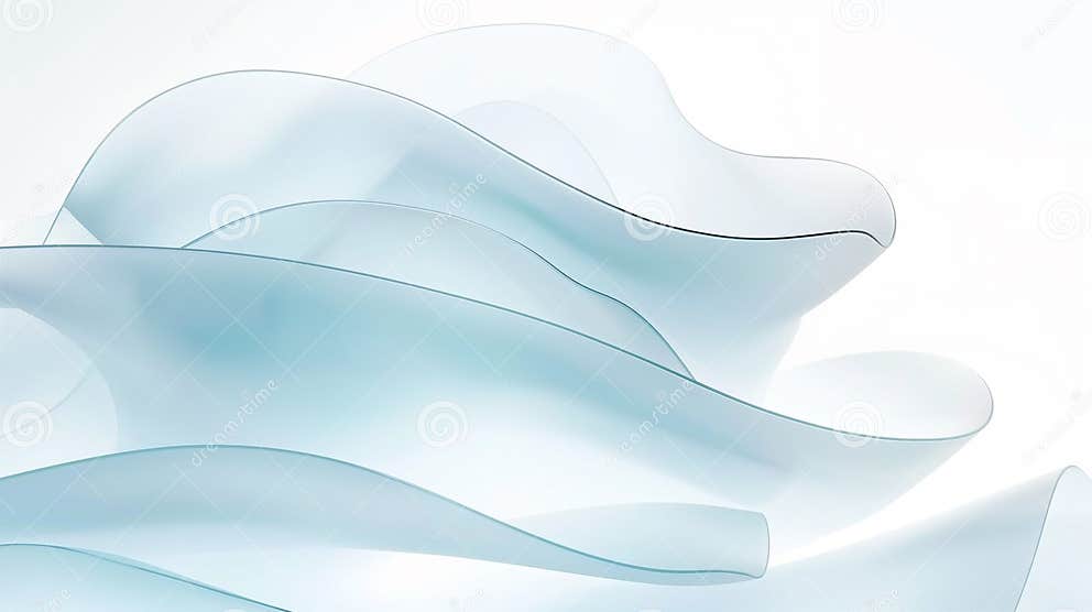 Translucent Waves: a Symphony of Light and Form by AI Generator Stock ...