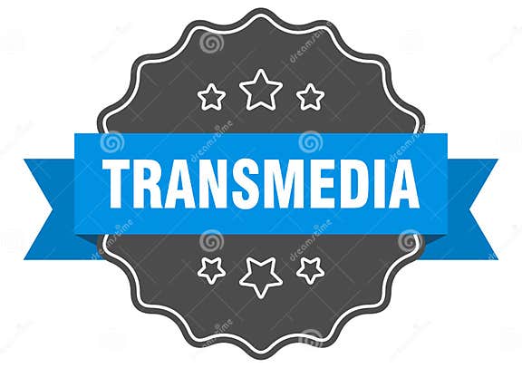 Transmedia label stock vector. Illustration of round - 194927743