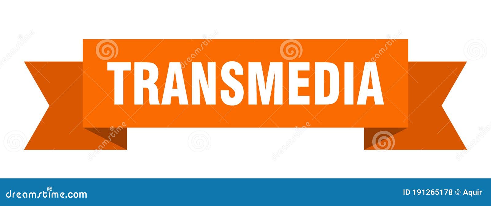 Transmedia ribbon. stock vector. Illustration of label - 191265178