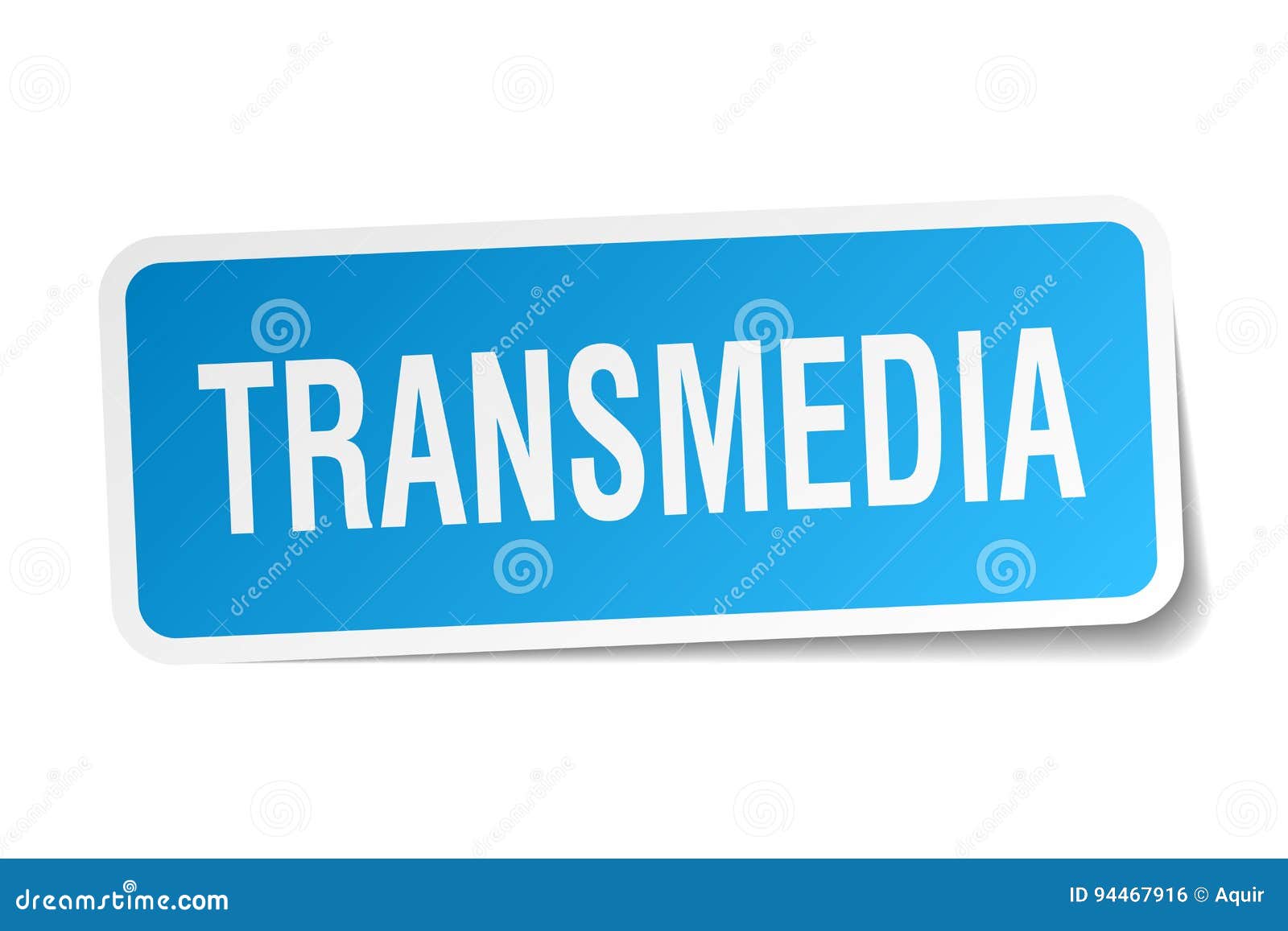 Transmedia square sticker stock vector. Illustration of sticker - 94467916