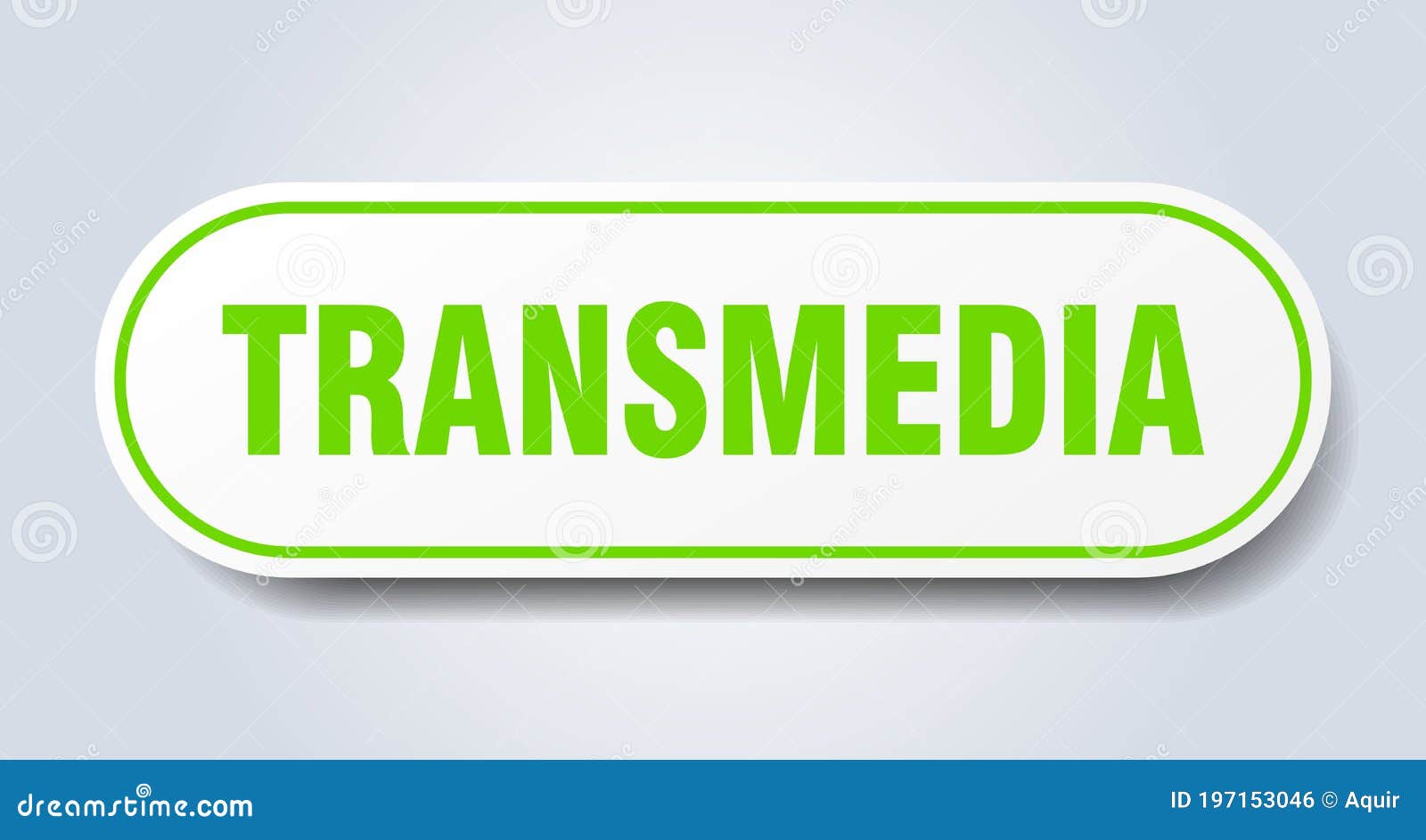 Transmedia sticker. stock vector. Illustration of vector - 197153046