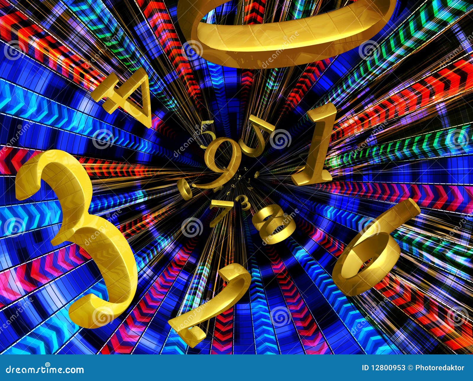 Moving Numbers And Currency Signs. Optical Illusion Font Symbols Vector ...