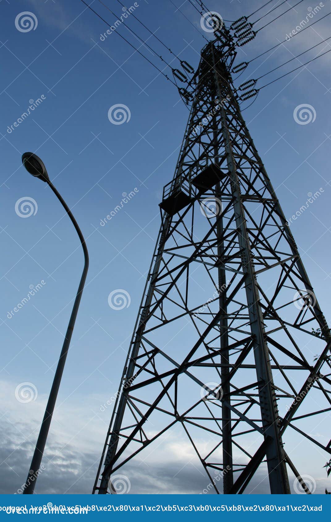 Transmission Cable Steel Tower for Electricity Distribution Stock Photo ...