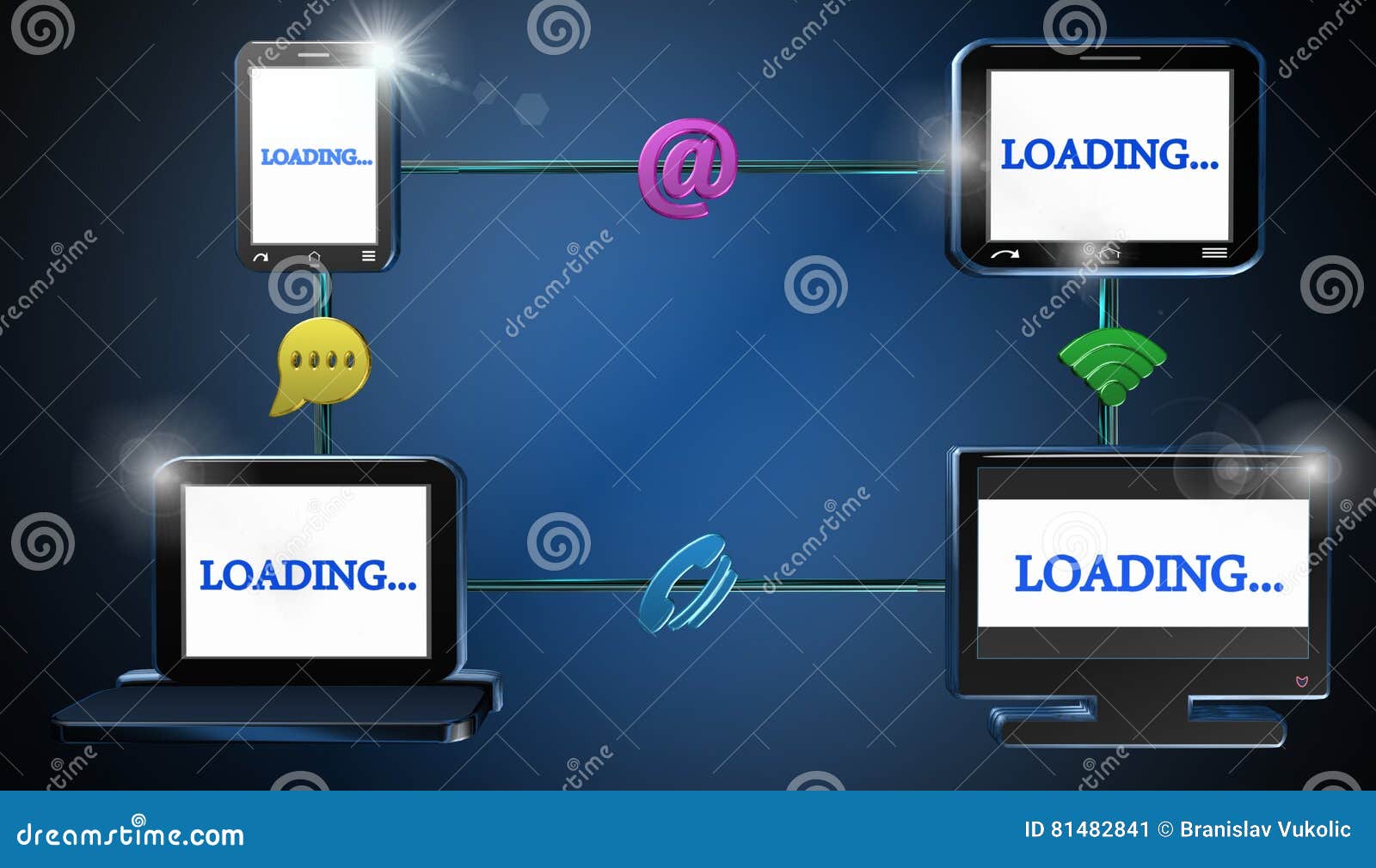Transmission of Data, Video Animation Stock Illustration - Illustration ...