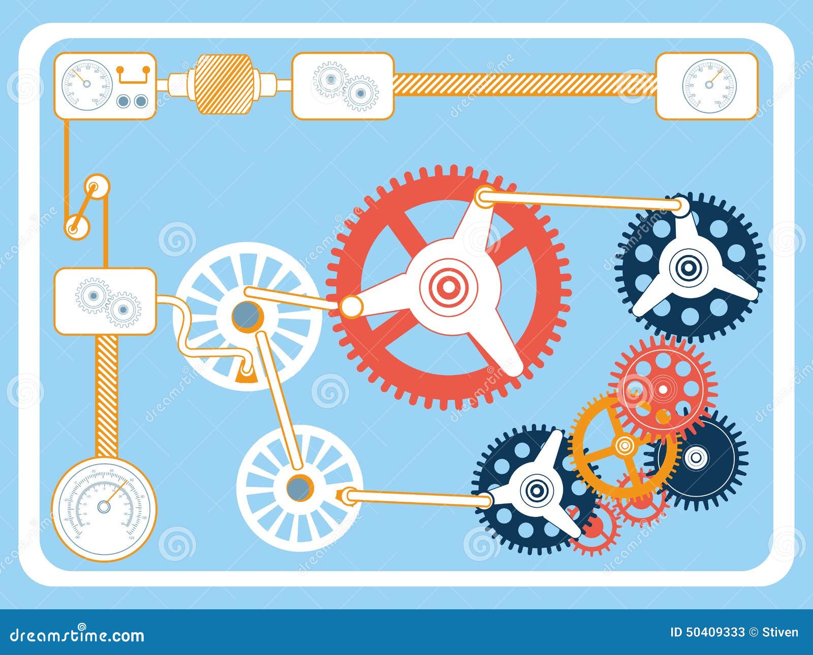 Transmission gears stock vector. Illustration of circle - 50409333