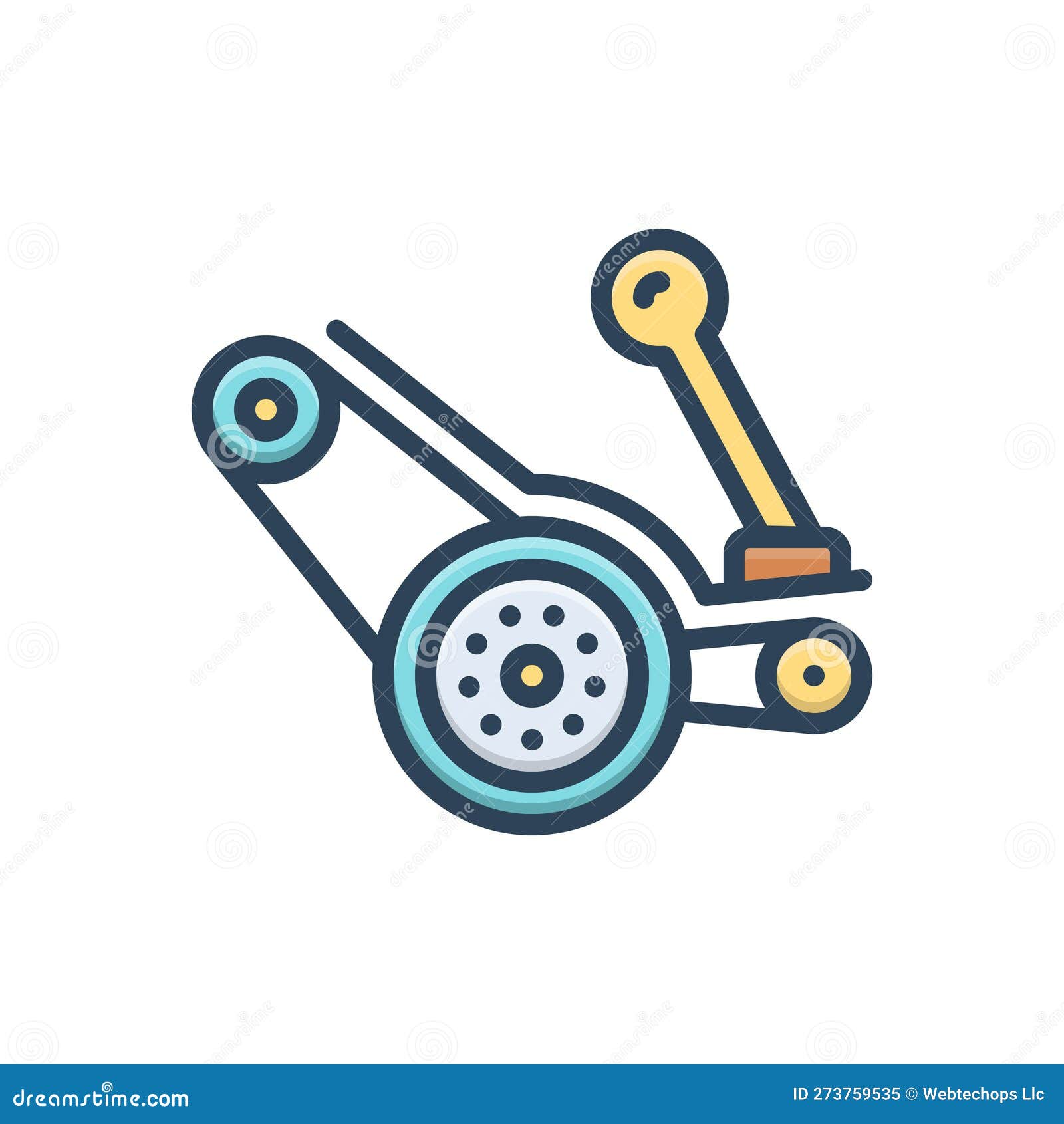 Color Illustration Icon for Transmission, Transfer and Machine Stock ...