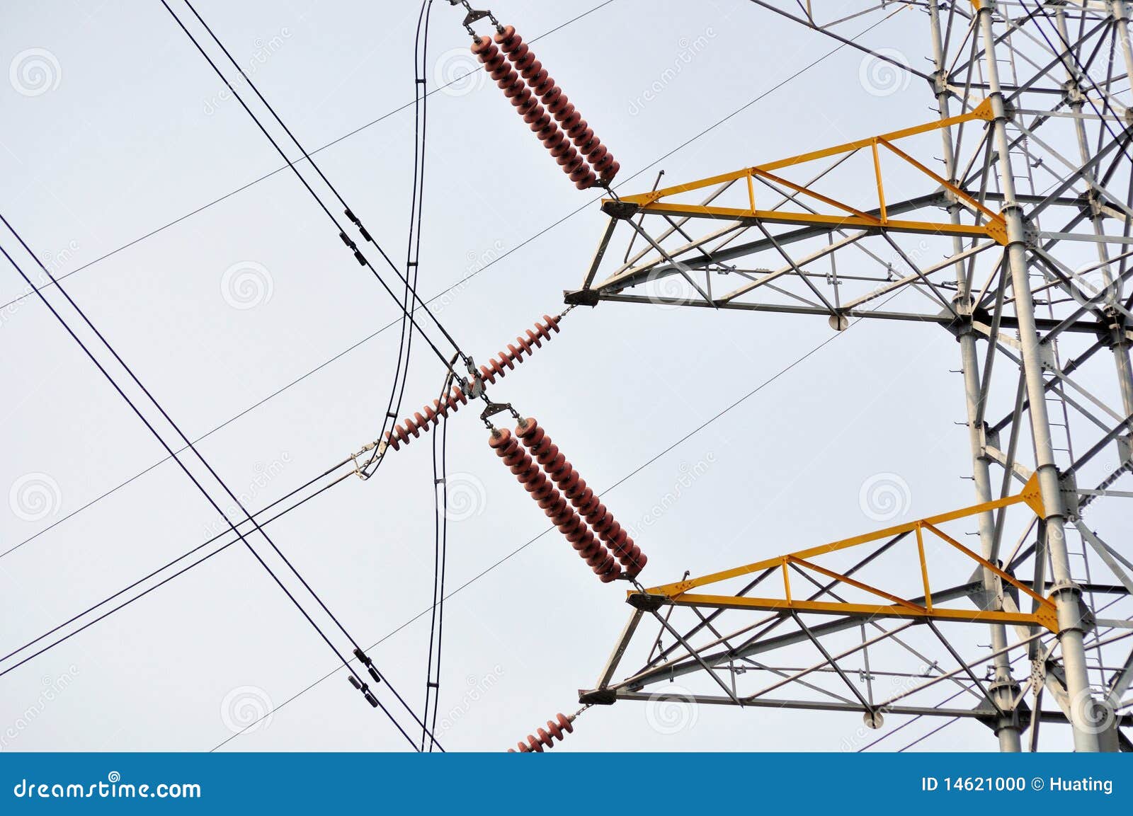 Transmission line stock photo. Image of perspective, danger - 14621000