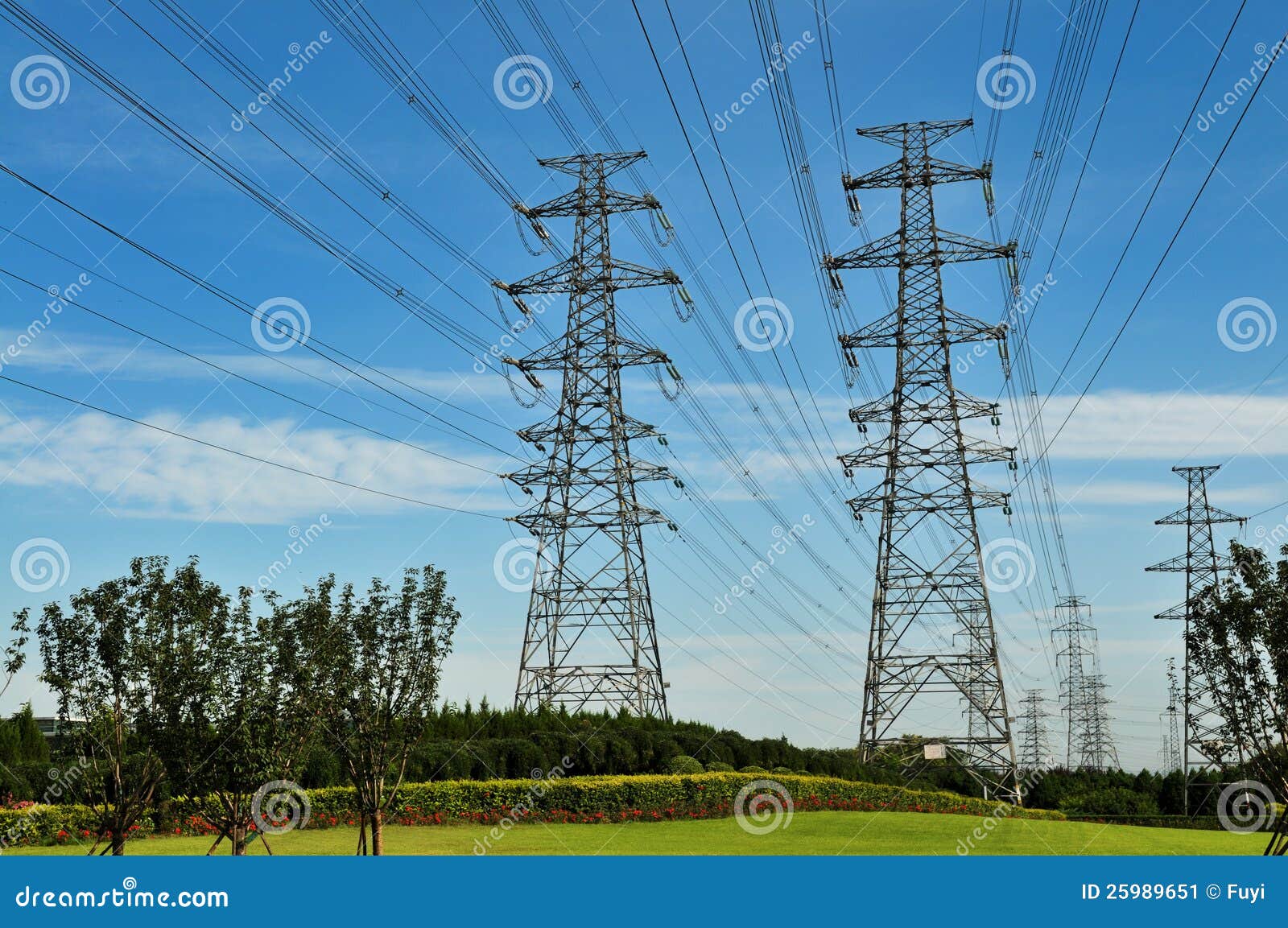 Transmission line stock image. Image of environment, frame - 25989651