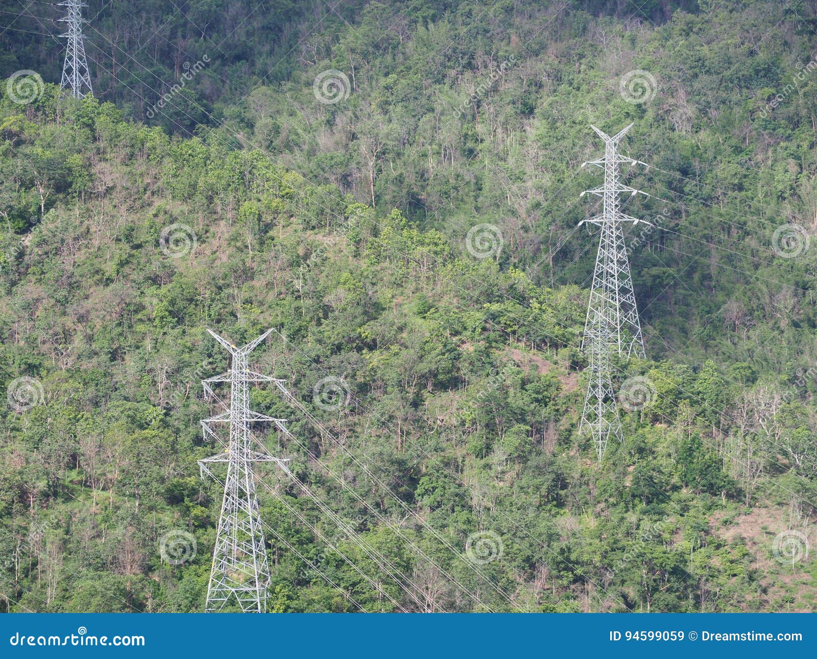 Transmission line 500 kV stock image. Image of silhouette - 94599059