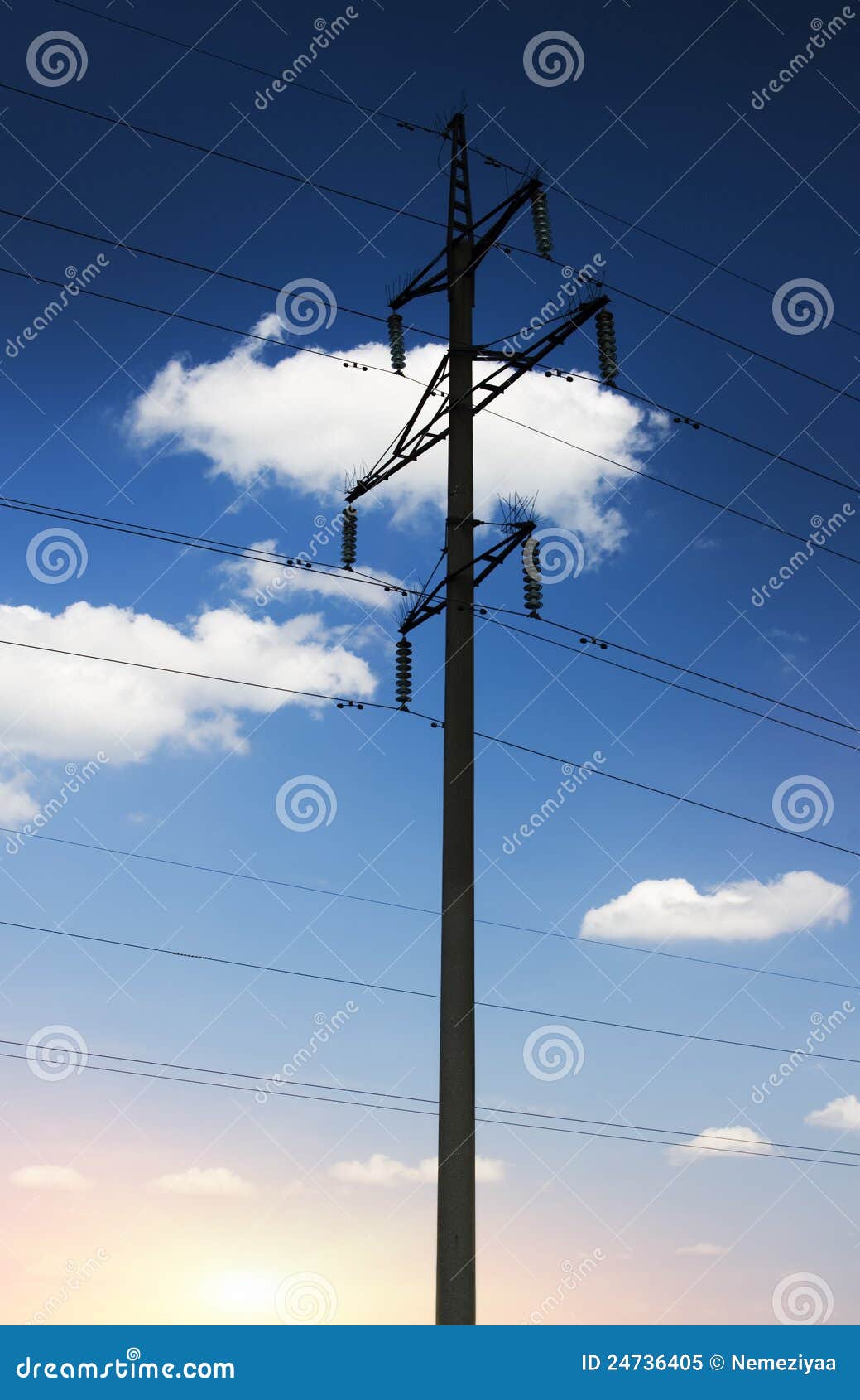Transmission line support stock image. Image of pylon - 24736405