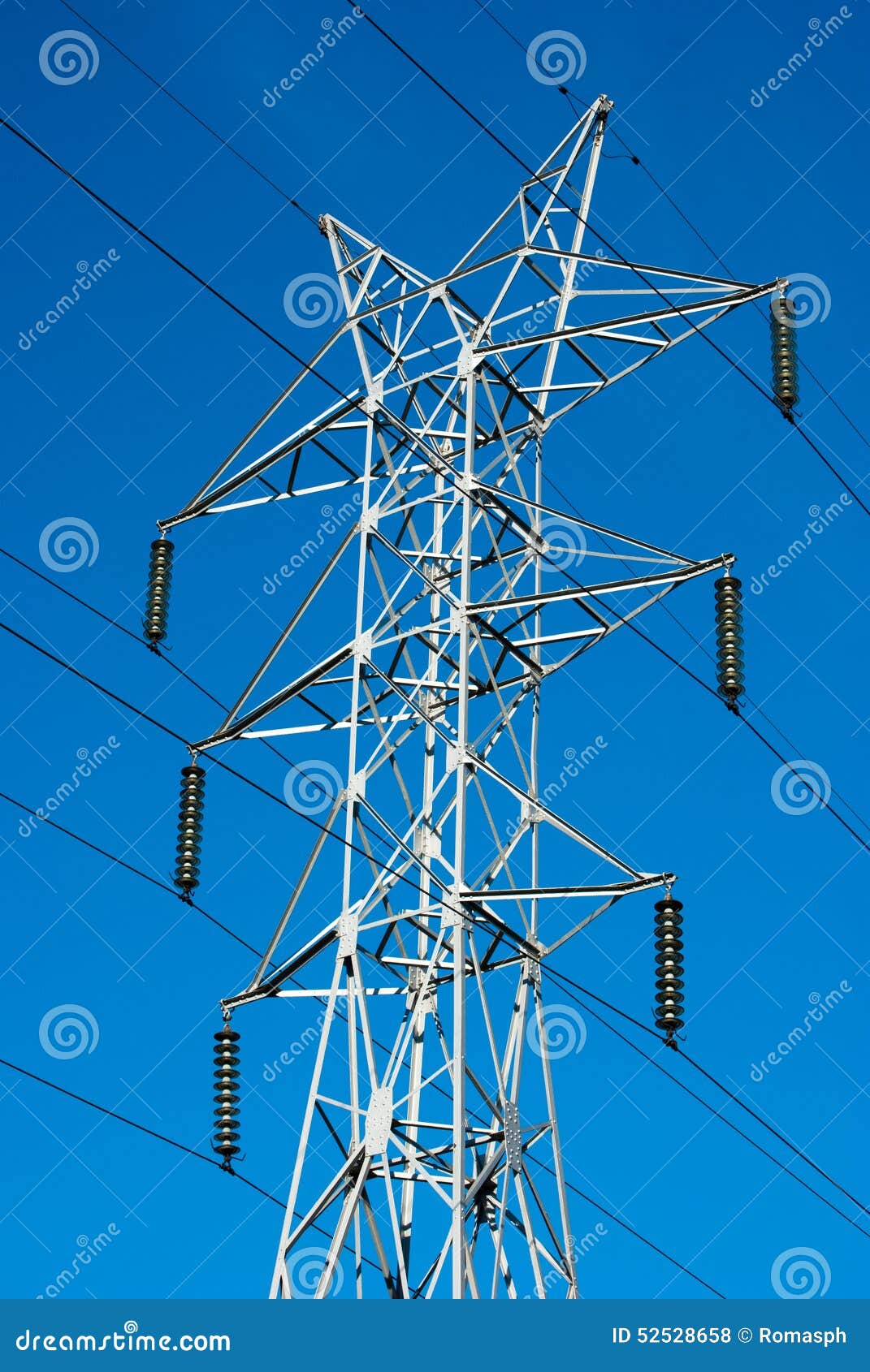 Transmission line tower stock photo. Image of industrial - 52528658