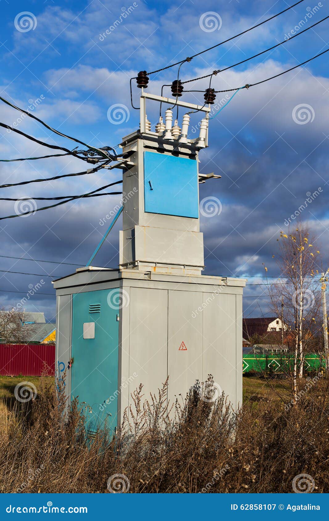 Transmission Line Transformer Stock Image - Image of industrial, supply ...